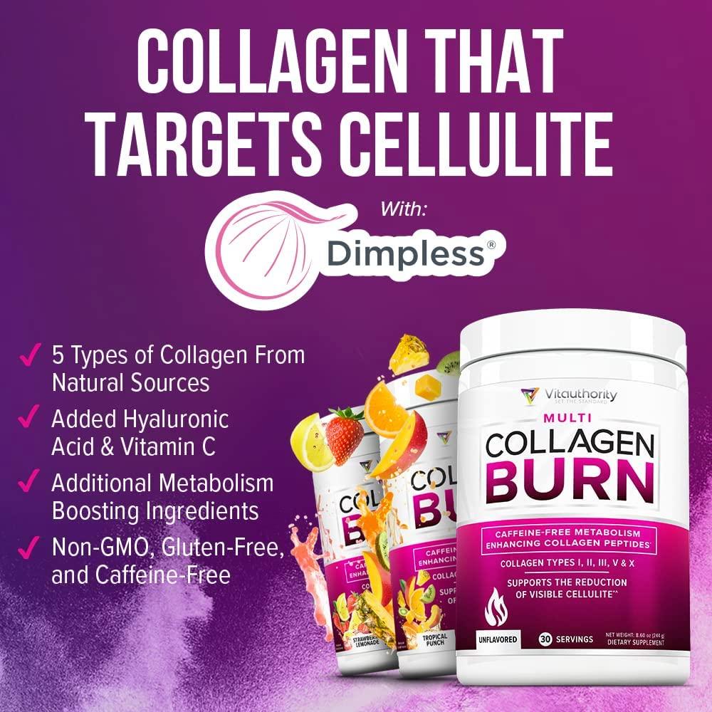 Multi Collagen Burn with Hyaluronic Acid, Vitamin C, SOD B Dimpless ...