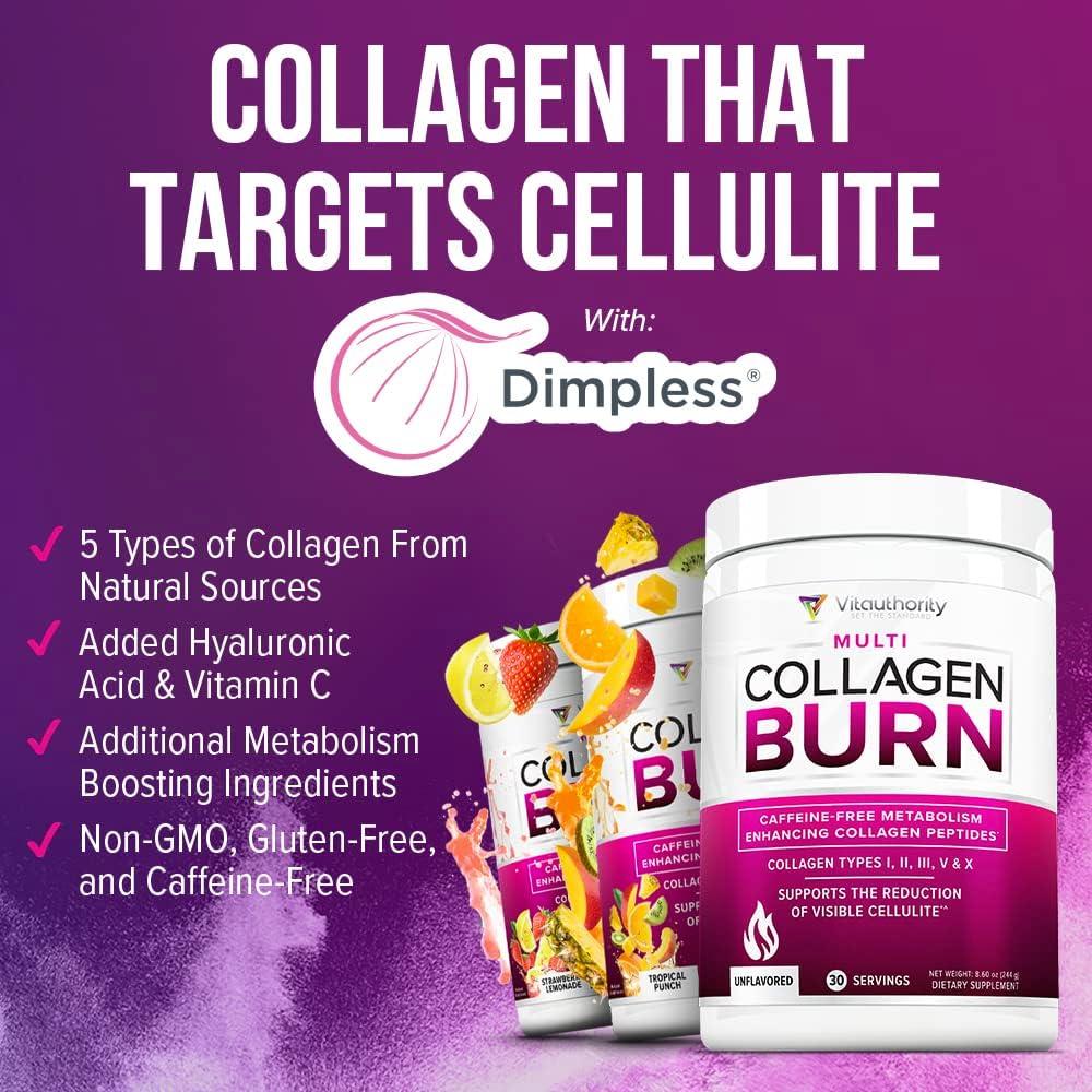 Multi Collagen Burn with Hyaluronic Acid, Vitamin C, SOD B Dimpless ...