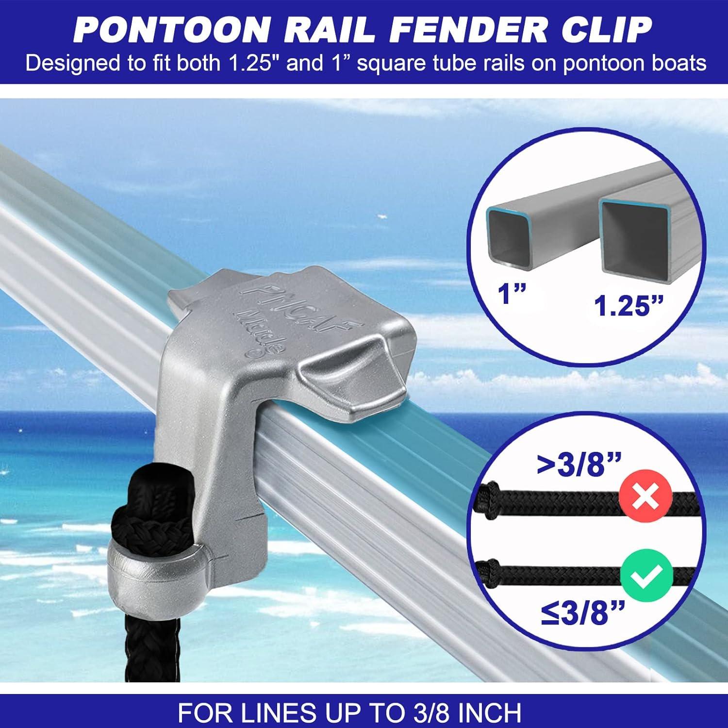 4 Pack Pontoon Boat Square Rail Mount Fender Bumper Hanger/Adjuster ...