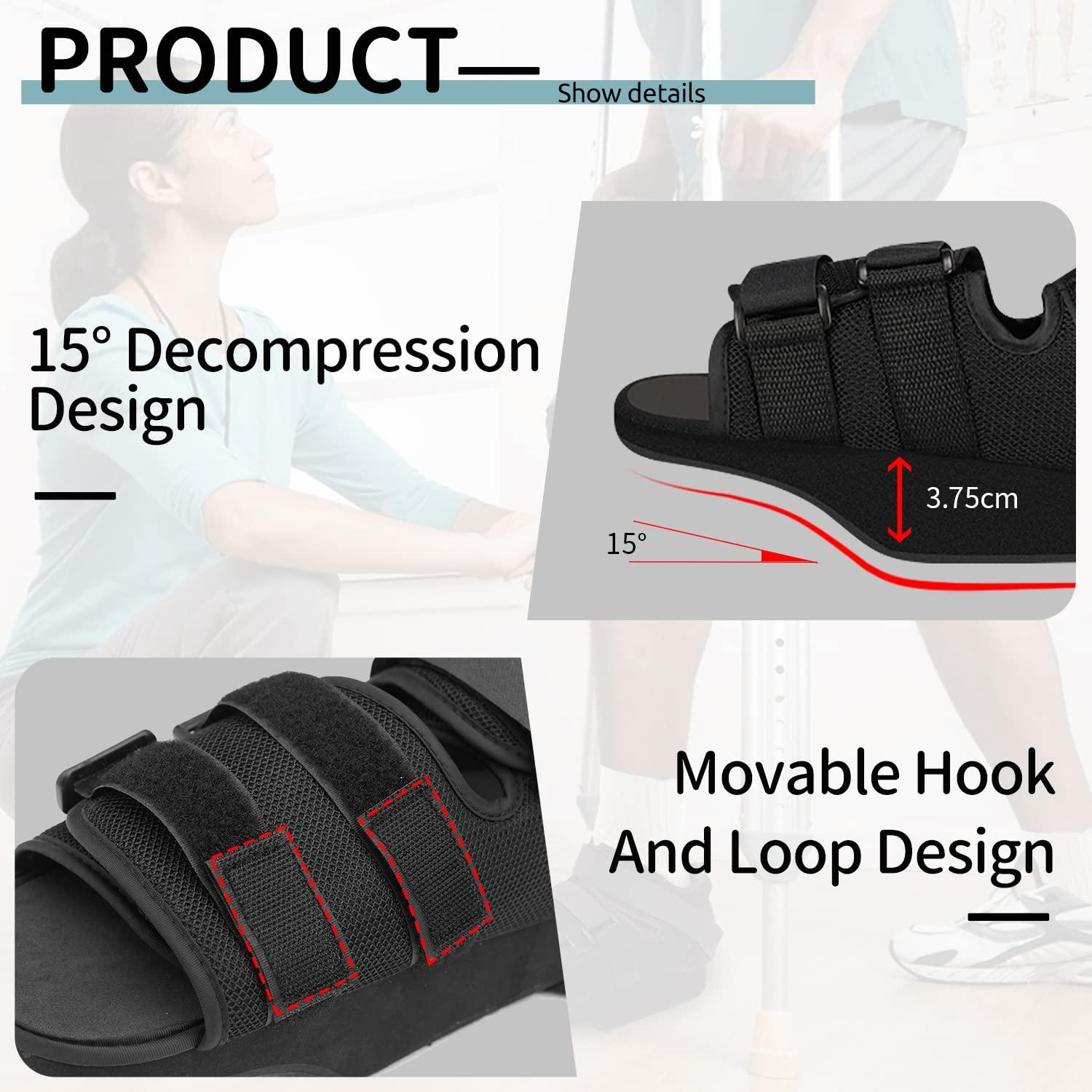 Adjustable Post Op Recovery Shoe for Broken Foot & Toe Surgery ...