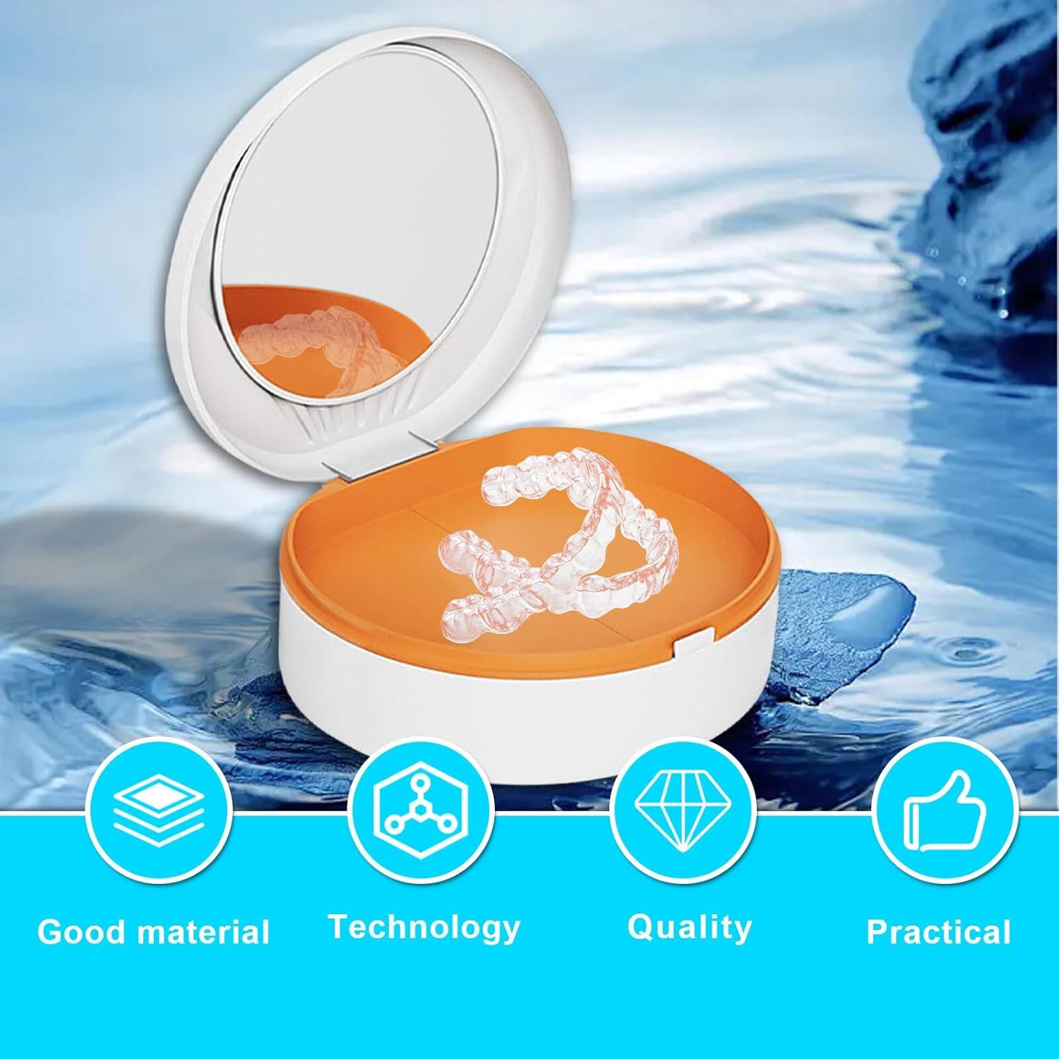 Buy Dnom Dose of Bite Can - Multi-Functional Mirror & Denture Container ...