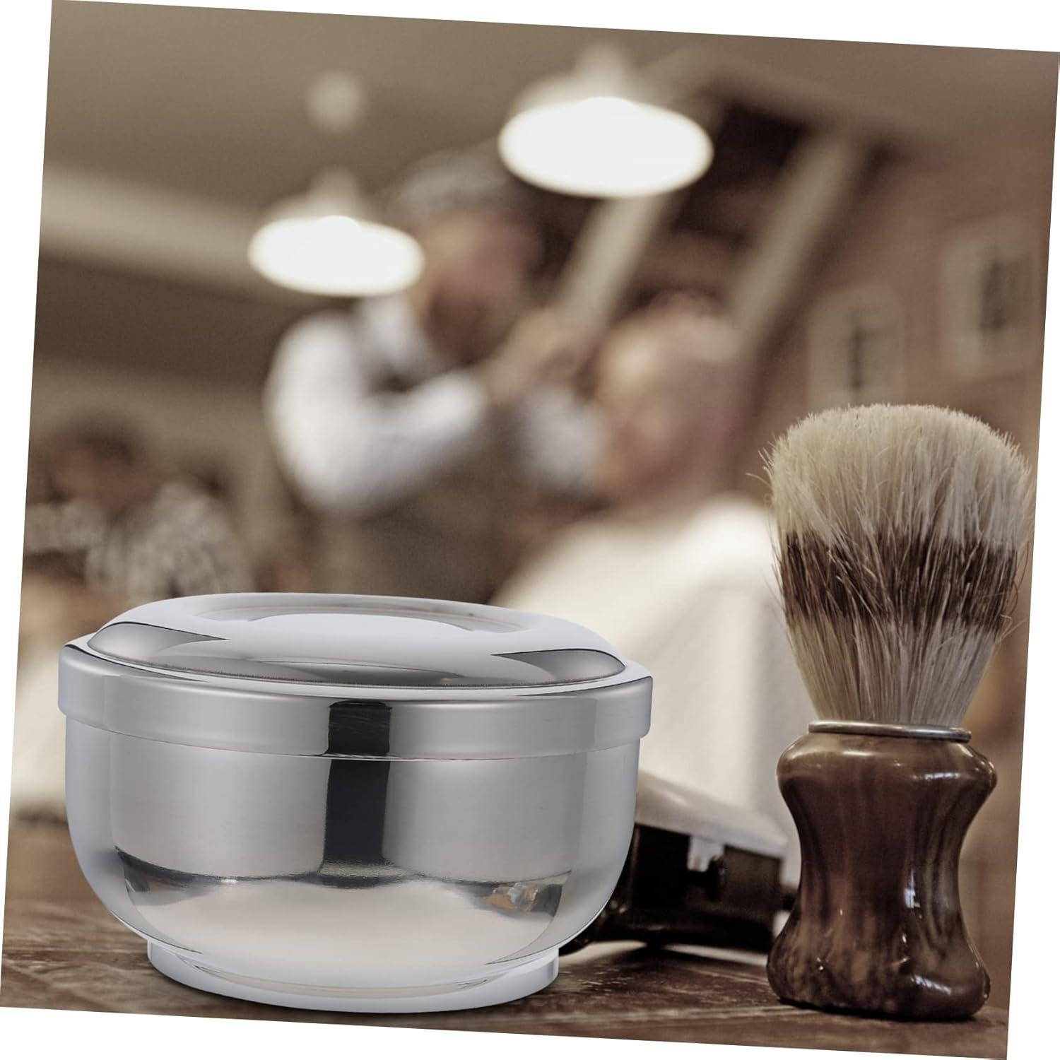 FRCOLOR 2-Pack Barber Soap Bowl Container - Rustproof Steel Mixing ...