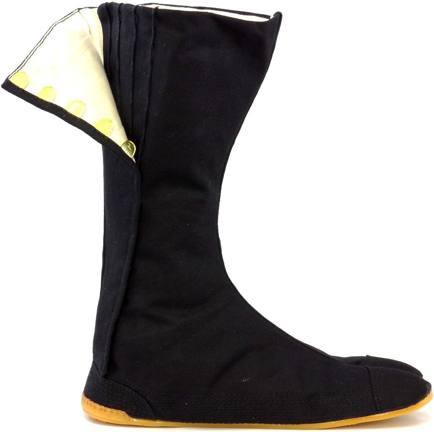 Rikio Fighter Shimebuto Black Jikatabi (Wide Calf Outdoor Tabi) - Size ...