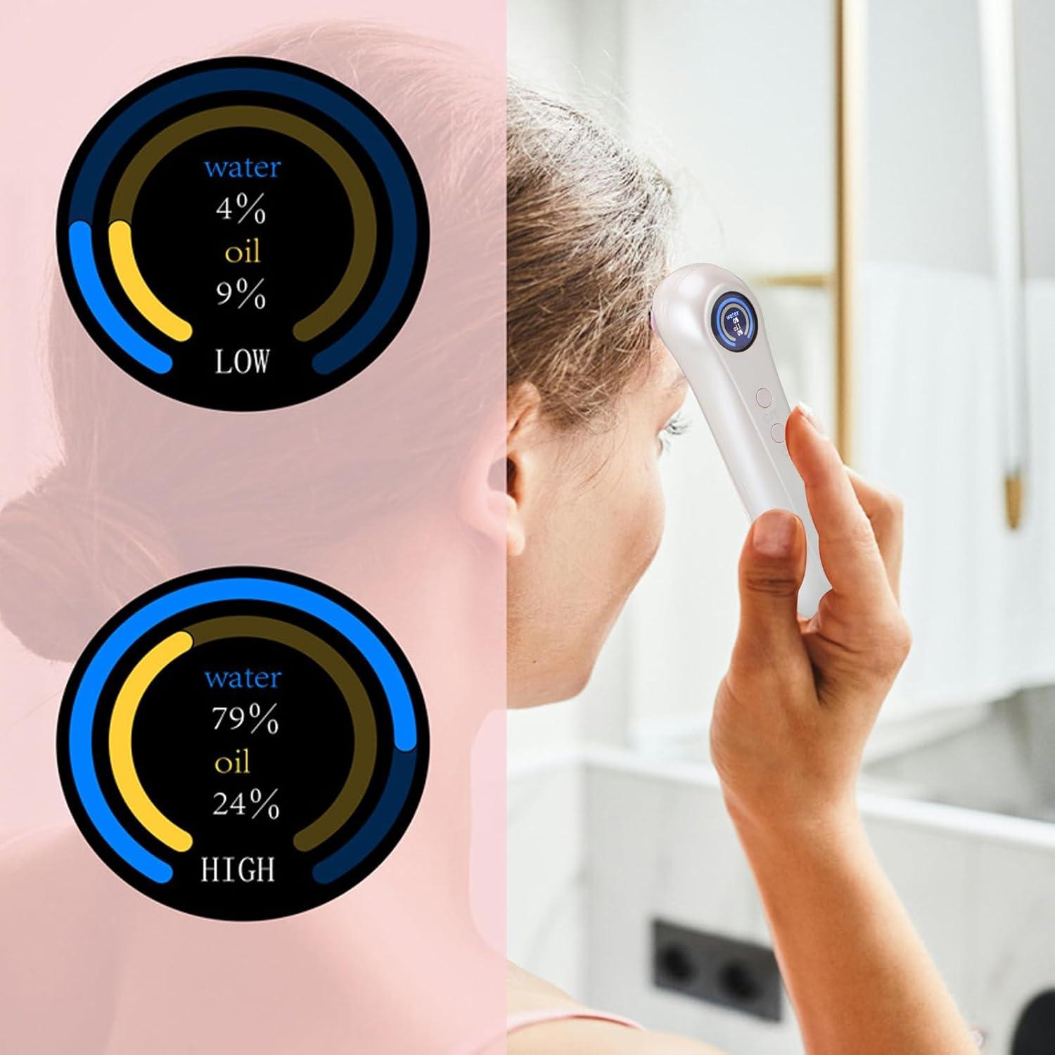 TYTOGE Facial Hydration Tester LCD Display Facial Skin Care Moisture ...