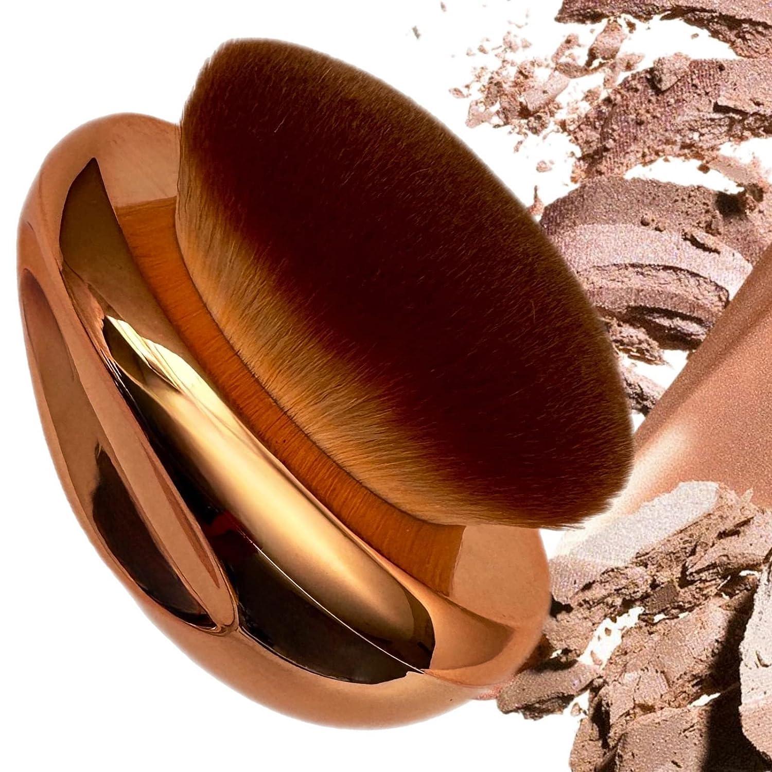 Rose Gold Foundation Brush for Flawless Cosmetic Application - Dome ...