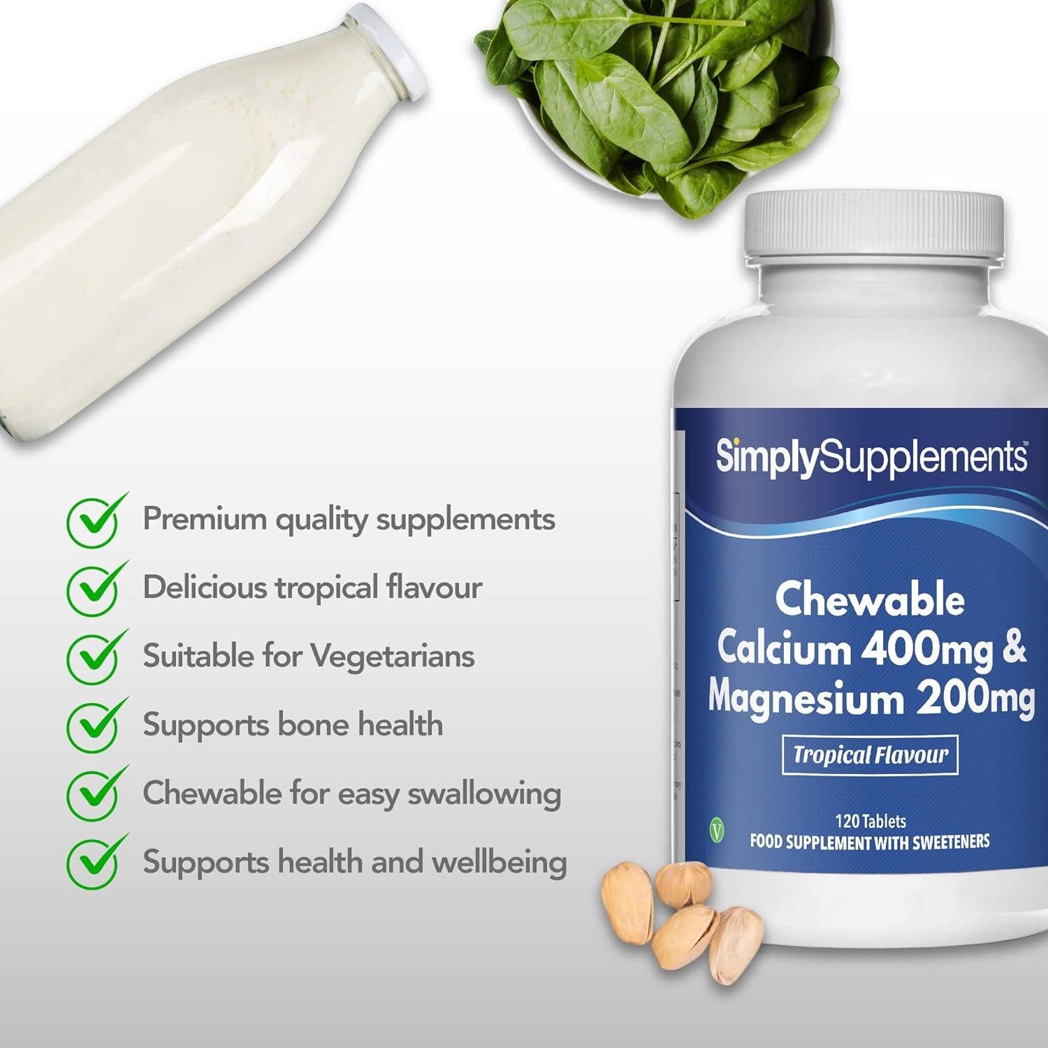 Chewable Calcium & Magnesium Tablets (120 ct.) | Tropical Flavour ...