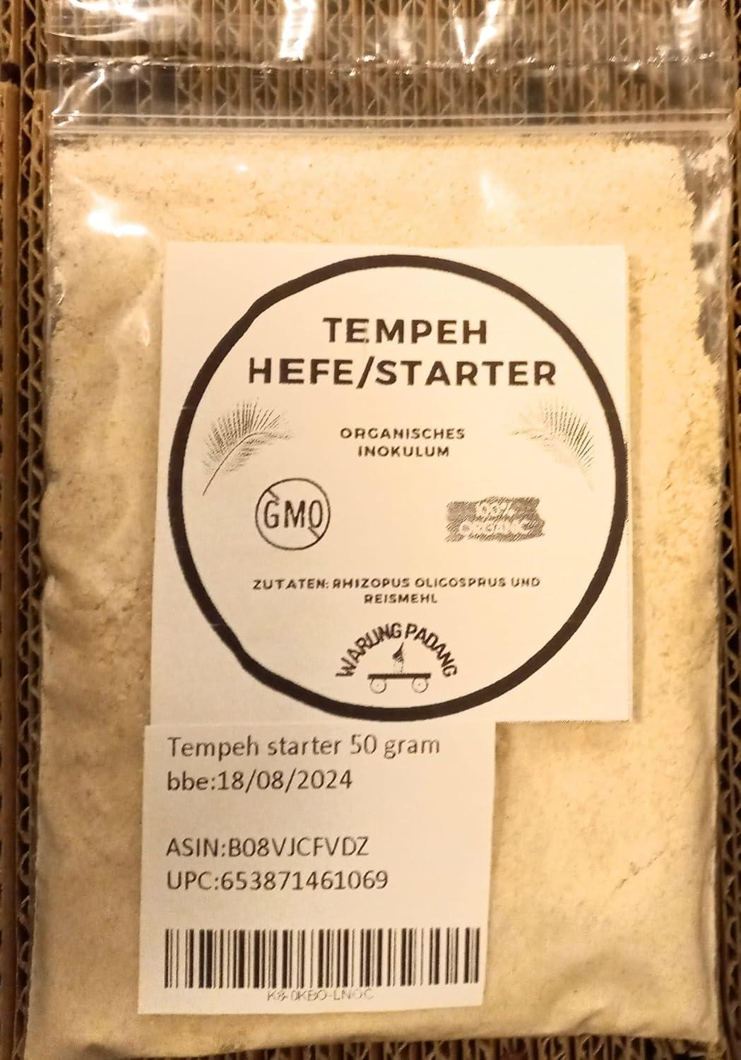 Tempeh Starter/Live Culture/Ragi Tempe/Inokulum-Non GMO-Halal 50 Gram
