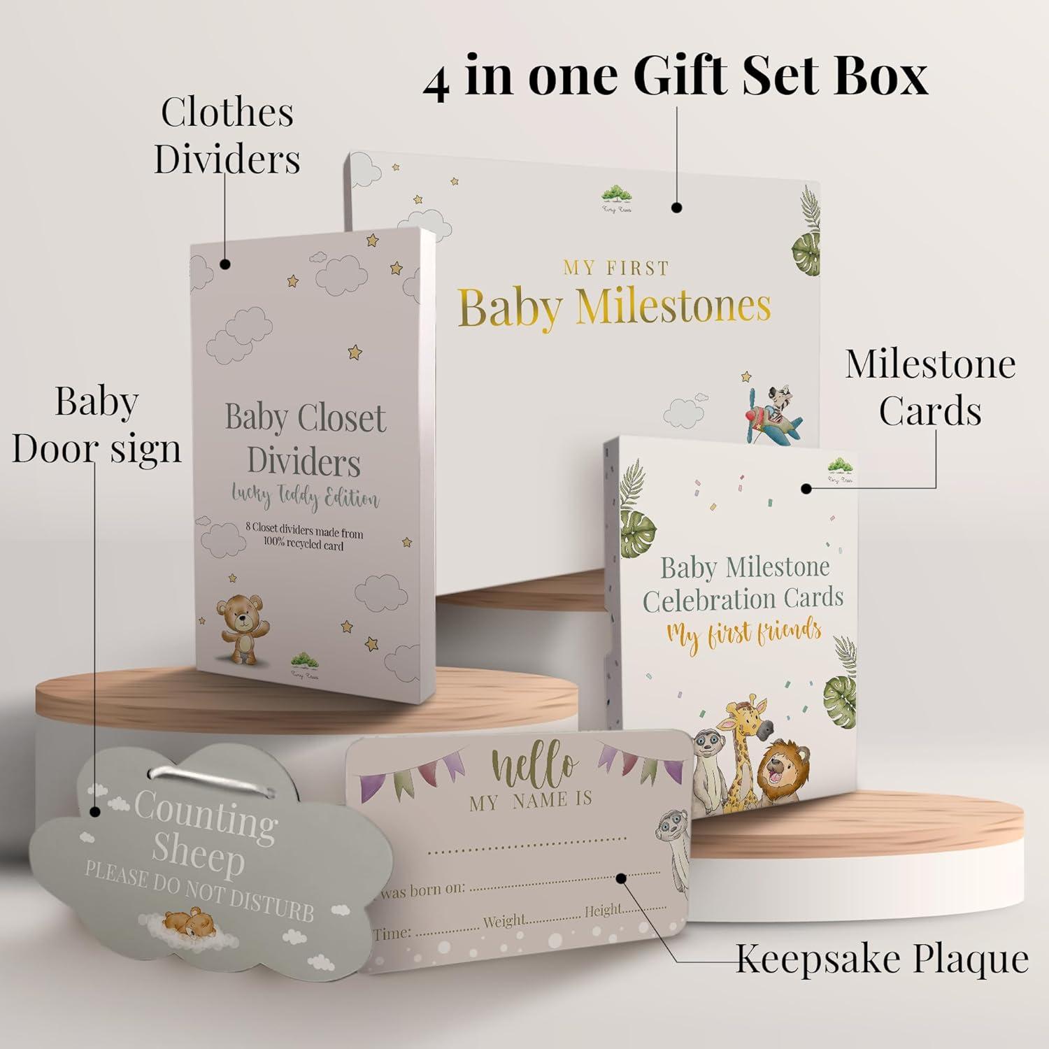 Tiny Trees Baby Milestone Gift Set - Premium Gifts and Keepsake Box ...