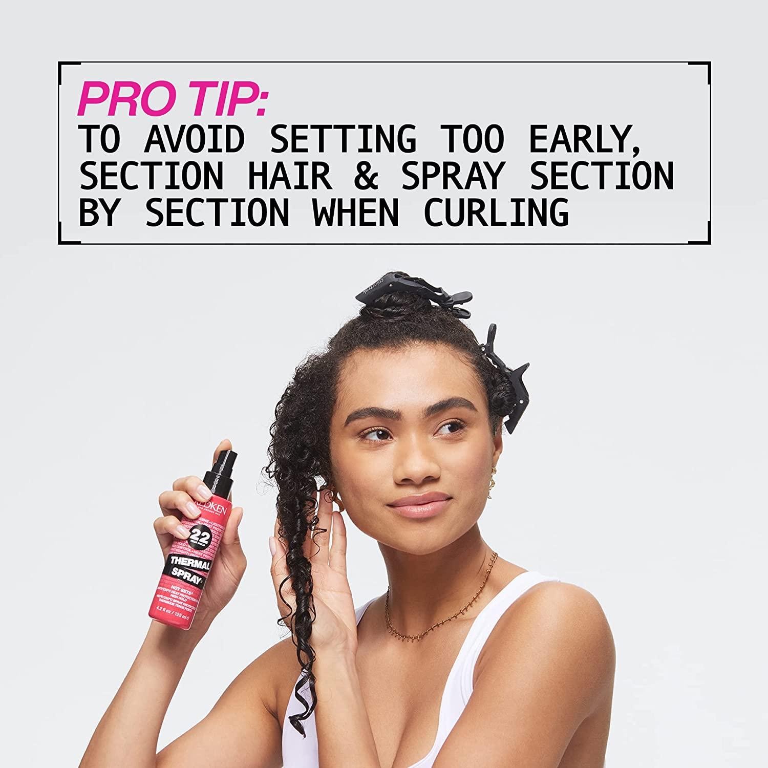 Redken Thermal Spray 22 | High Hold Thermal Setting Mist | 4.2 Fl Oz ...