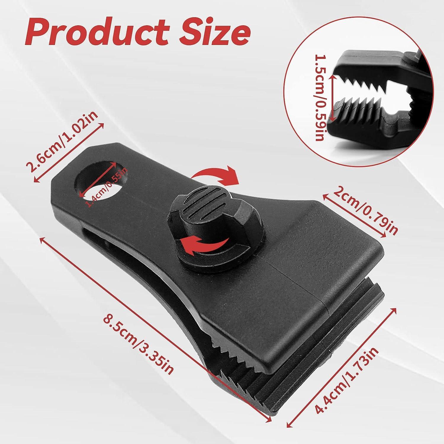 12 Pack Heavy Duty Tarp Clips with Ball Bungee Cords - Secure Fasteners ...