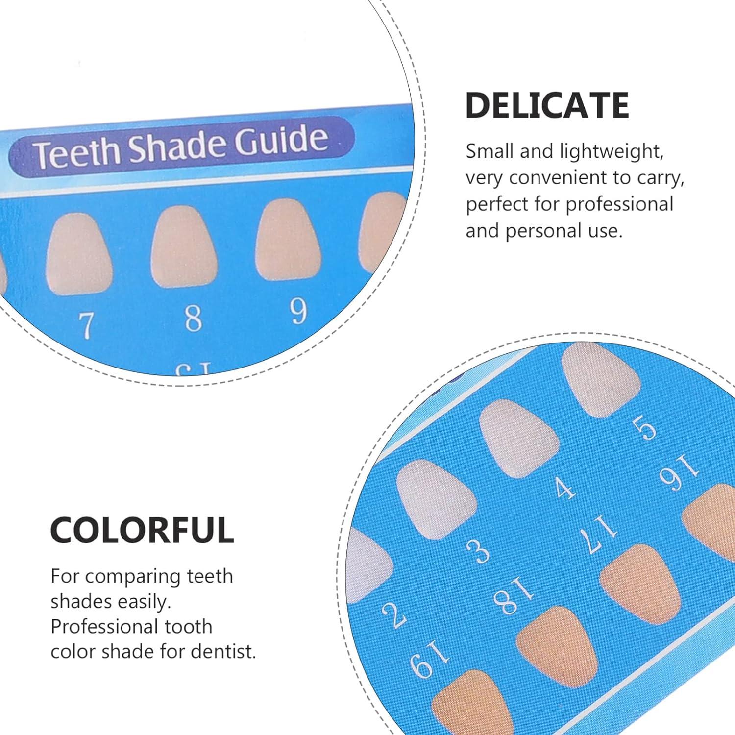 Exceart 50-Piece Tooth Shade Shadow Card Set for Dental Color ...