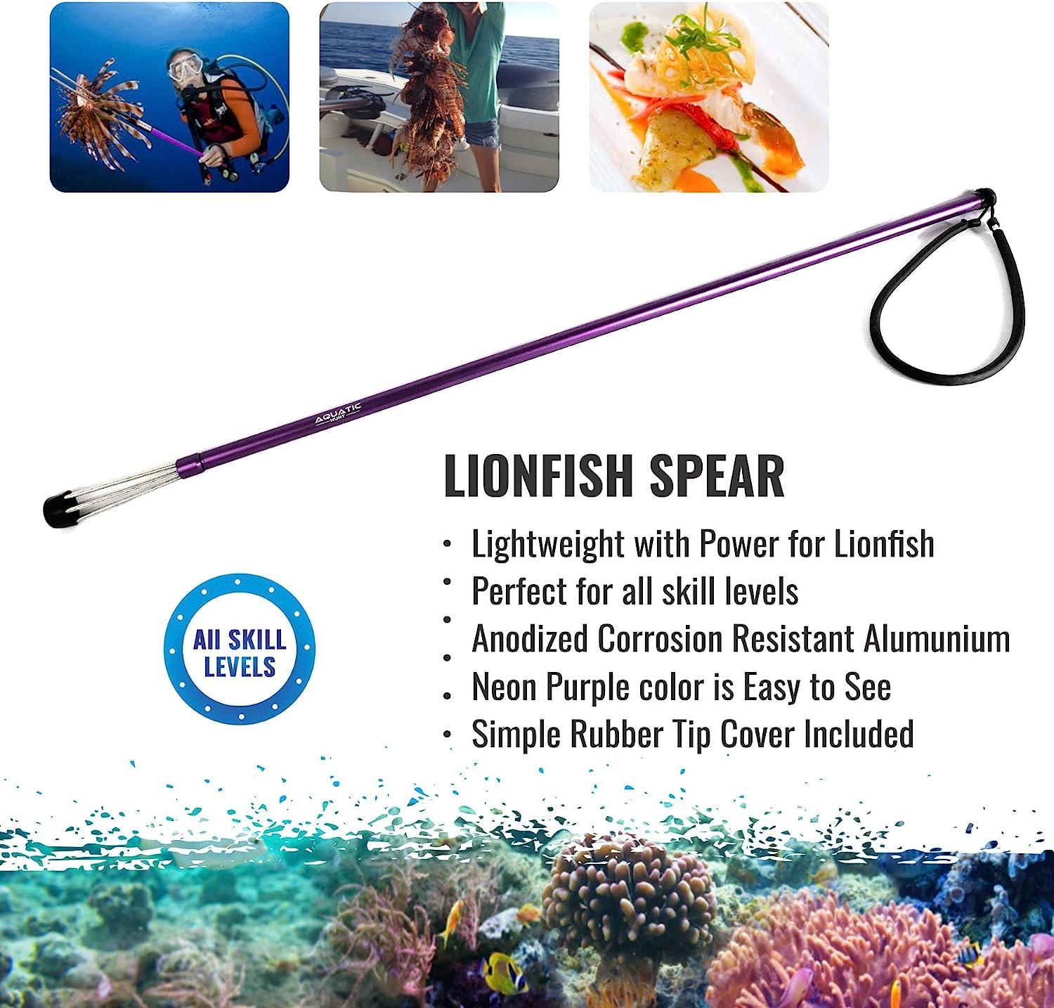 Spearfishing Diving Pole Spear - Aquatic Hunt 36 Lionfish Spear with ...