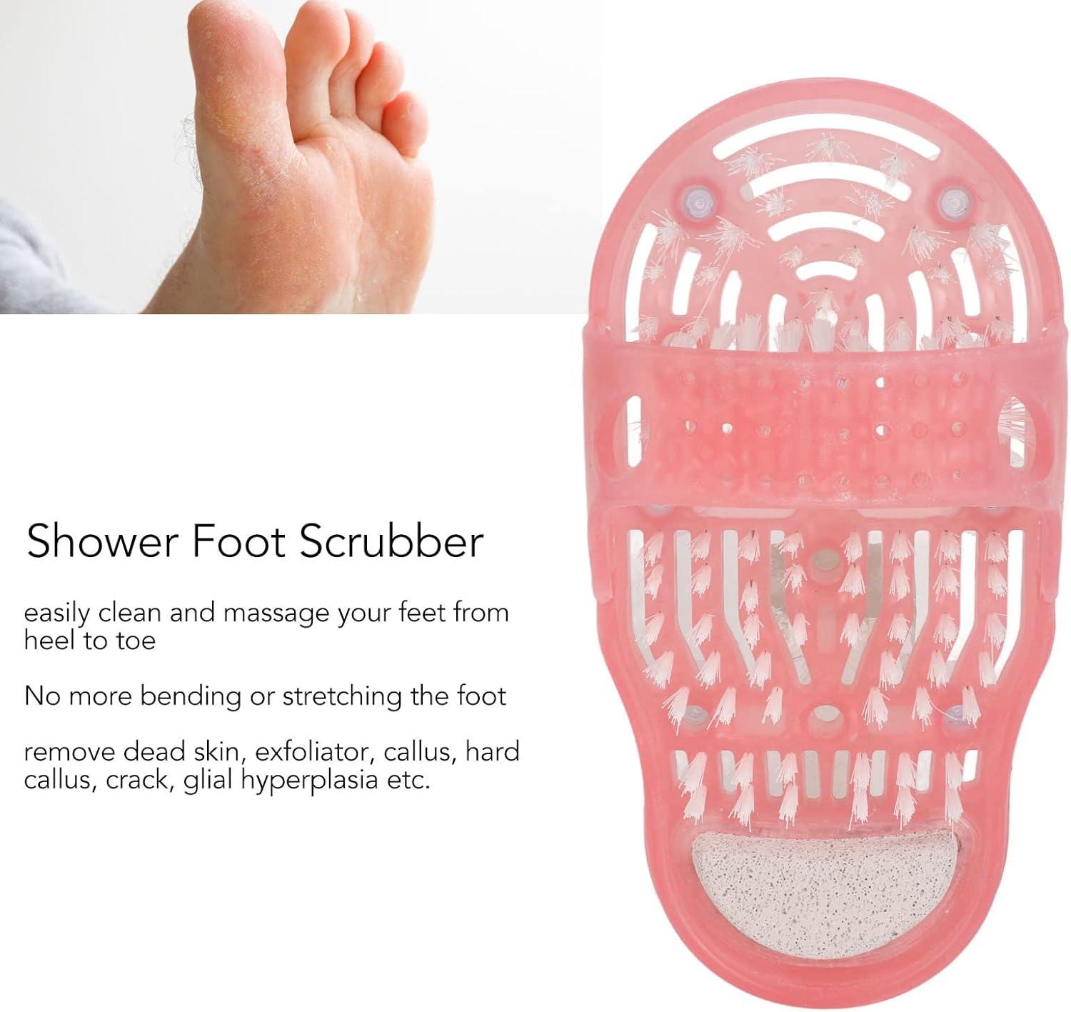 Buy Pink Shower Foot Scrubber - Easy Foot Cleaner & Massager for ...