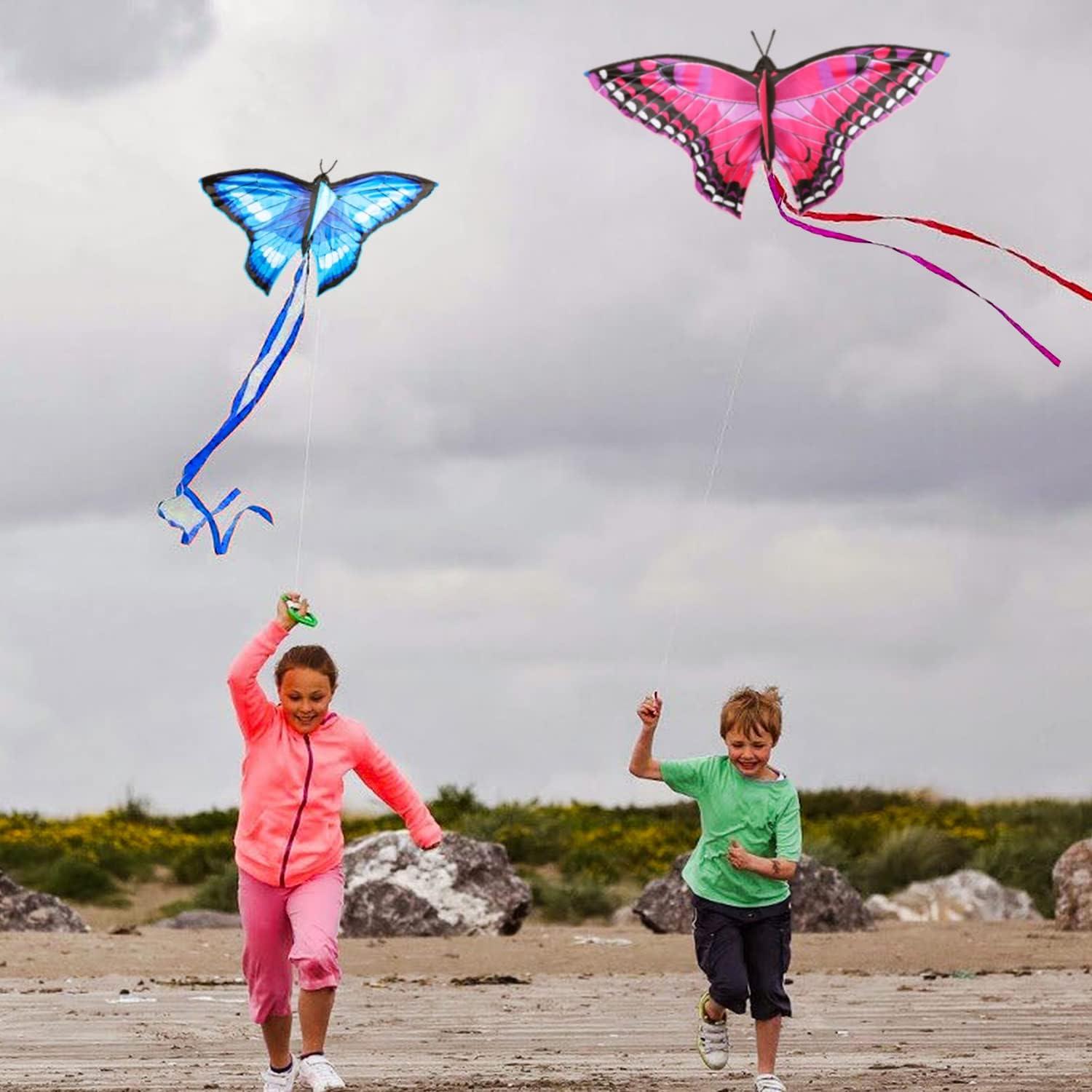 TOY Life Butterfly Kite 2 Pack - Easy to Fly Large Kites for Kids and ...
