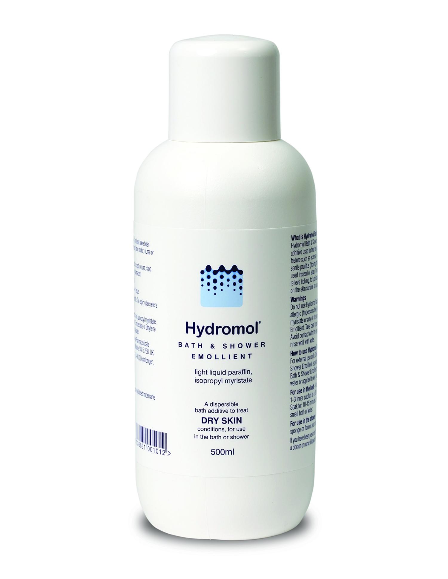 Hydromol Bath & Shower Emollient 500ml for Eczema, Dermatitis ...