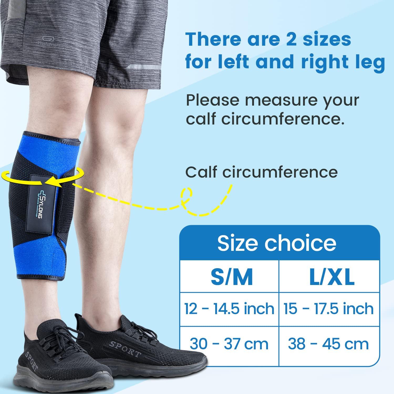 Adjustable Compression Calf Brace for Men & Women | Shin Splint Support ...