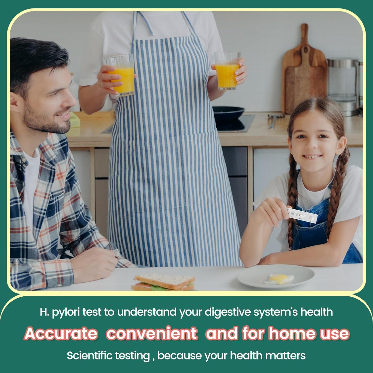 Accufast Helicobacter Pylori Quick Test - At-Home H.Pylori AG Stool ...