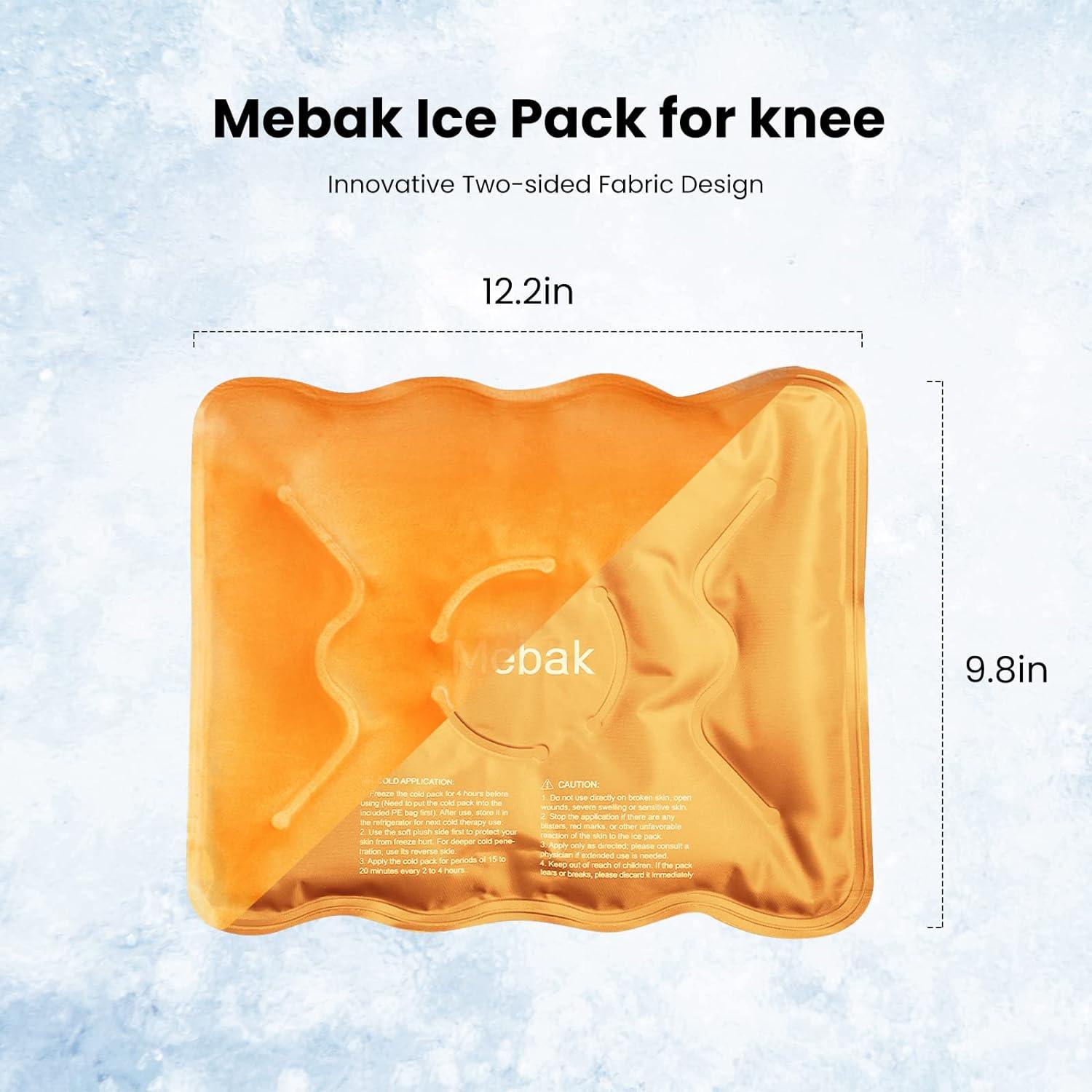 Mebak Knee Ice Pack Wrap for Injuries - Gel Cold Pack Cover for ...