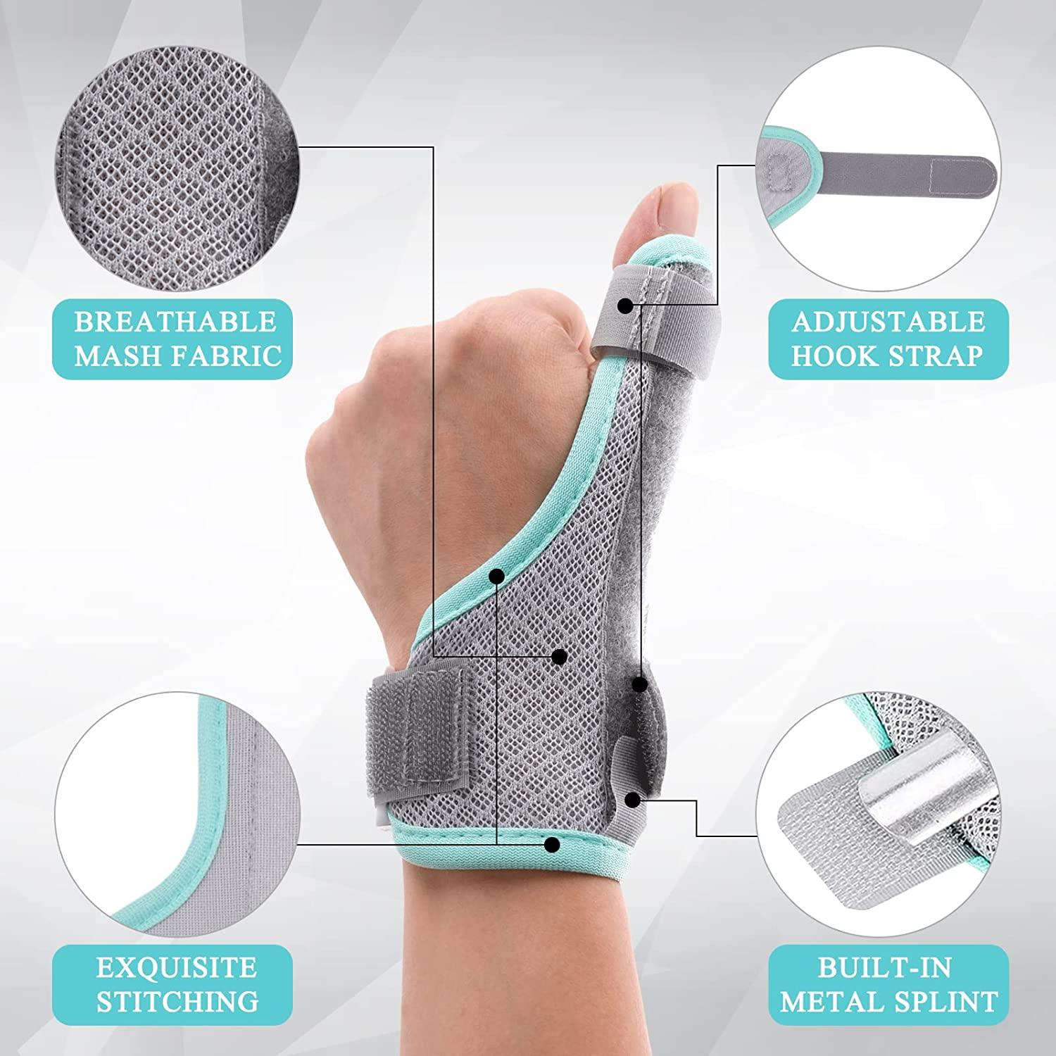 Thumb Splint Brace for Trigger Finger & Arthritis - Reversible, Wrist Stabilizer for Carpal ...