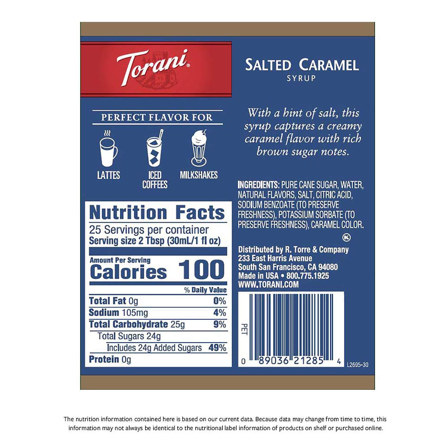 Torani Salted Caramel Syrup - 25.4 oz (Pack of 1) | Buy Now with ...