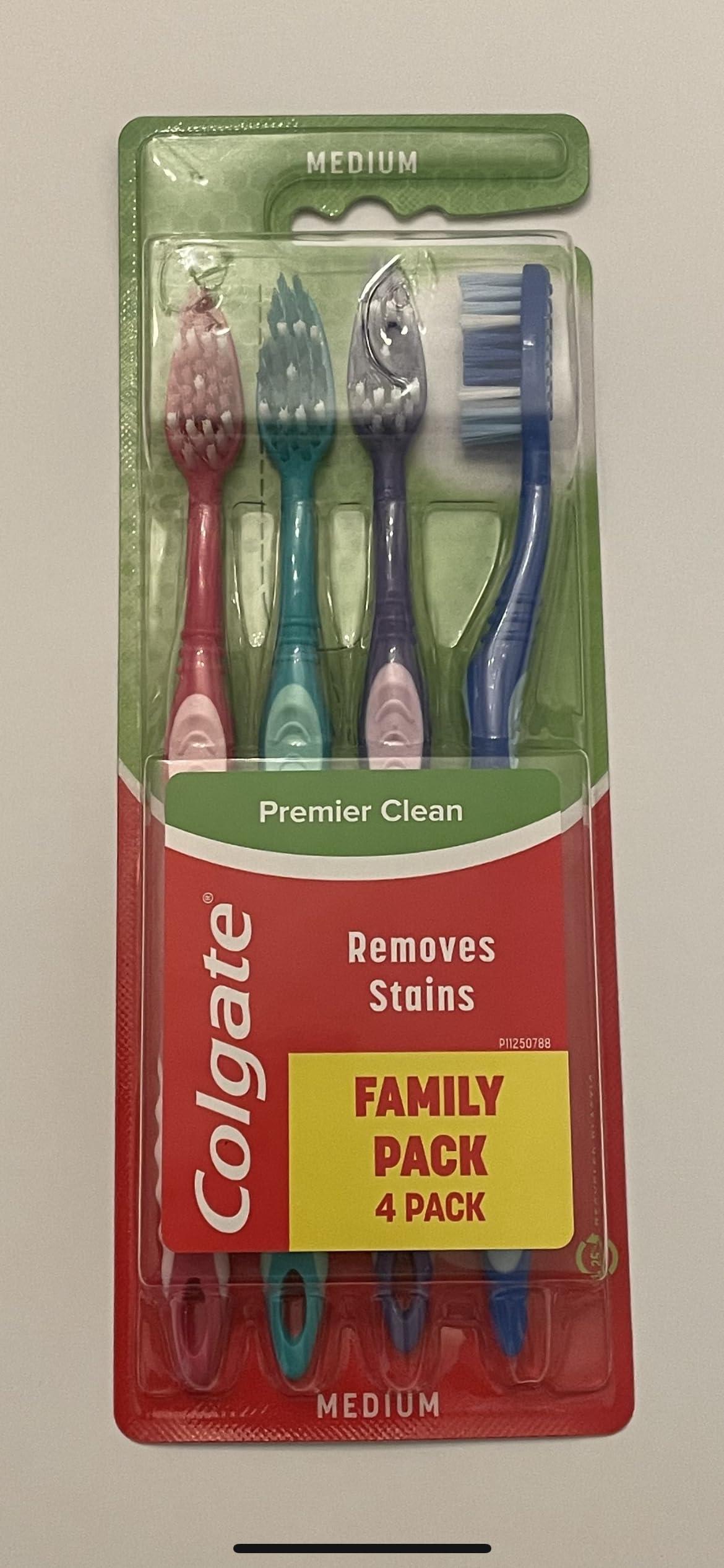 Colgate Premier Clean Toothbrushes - Medium Pack of 4 | Best ...