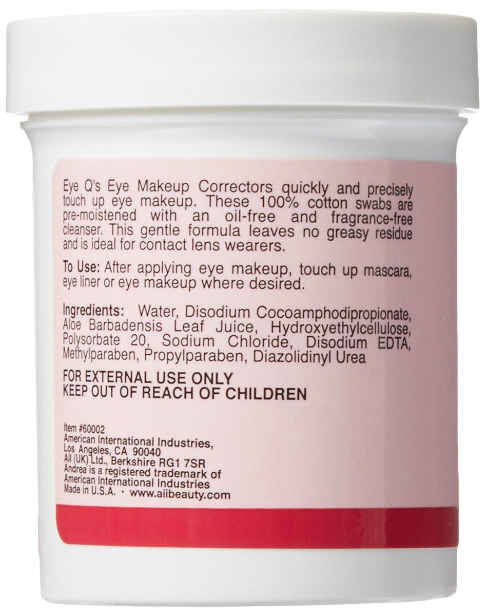 Andrea Eyeq Oil-free Eye Makeup Correctors Pre-moistened Swabs - 50 ...