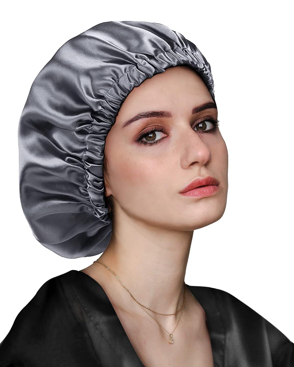 Raydior Silk Bonnet: Reversible Double Satin Layers Sleep Cap with ...