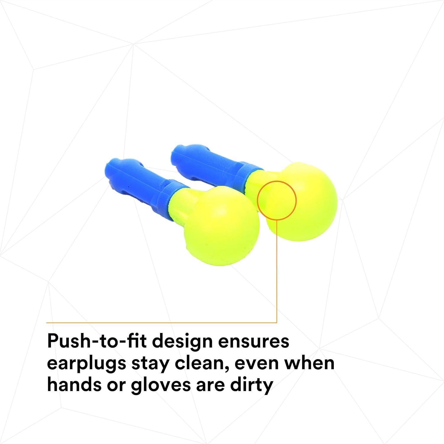 3M E-A-R Push-Ins Earplugs 318-1002 | Uncorded | 2000 Pair/Case | Poly ...