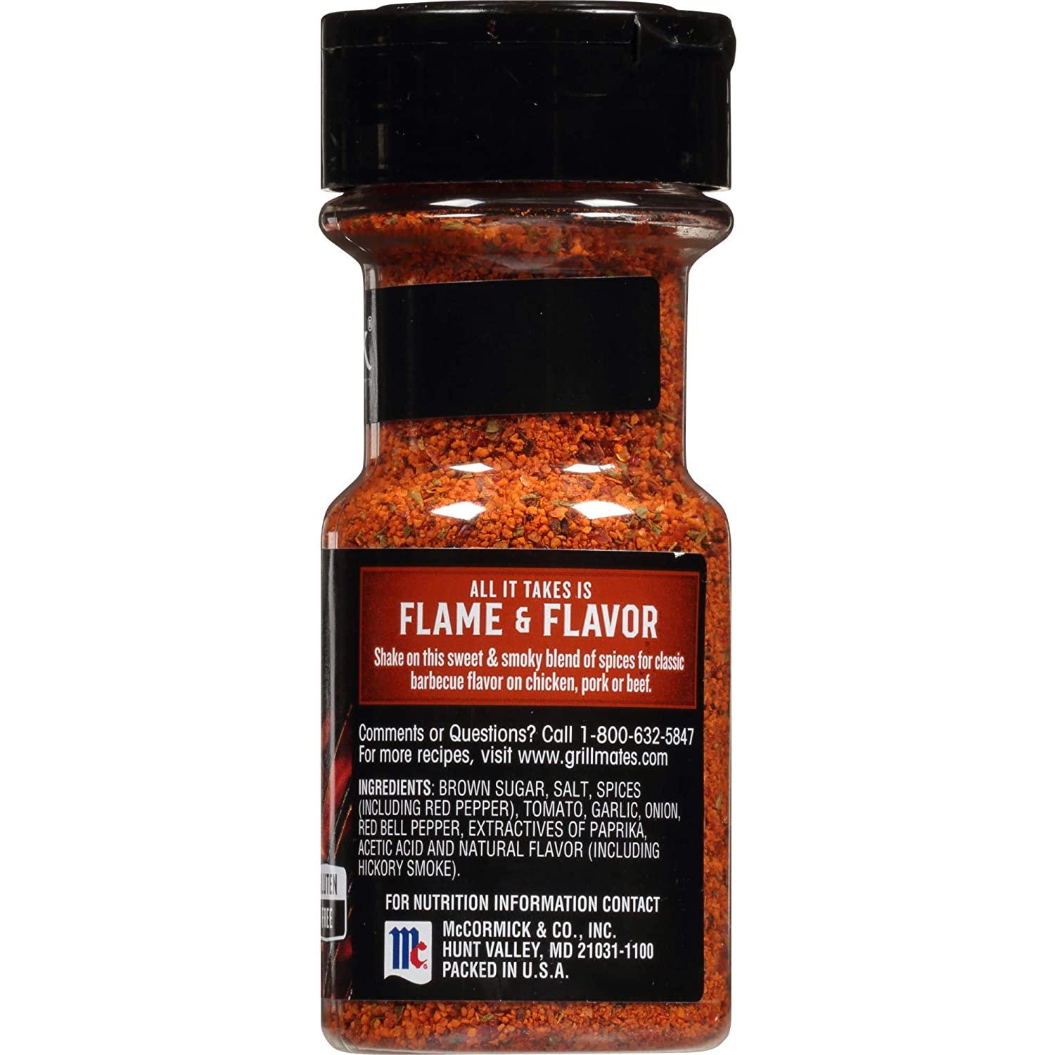 McCormick Grill Mates Barbecue Seasoning 3oz - Flavorful BBQ Enhancer ...