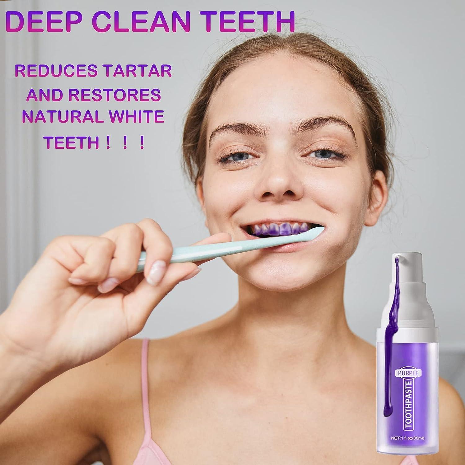 Purple Toothpaste for Teeth Whitening and Stain Removal | Sensitive ...
