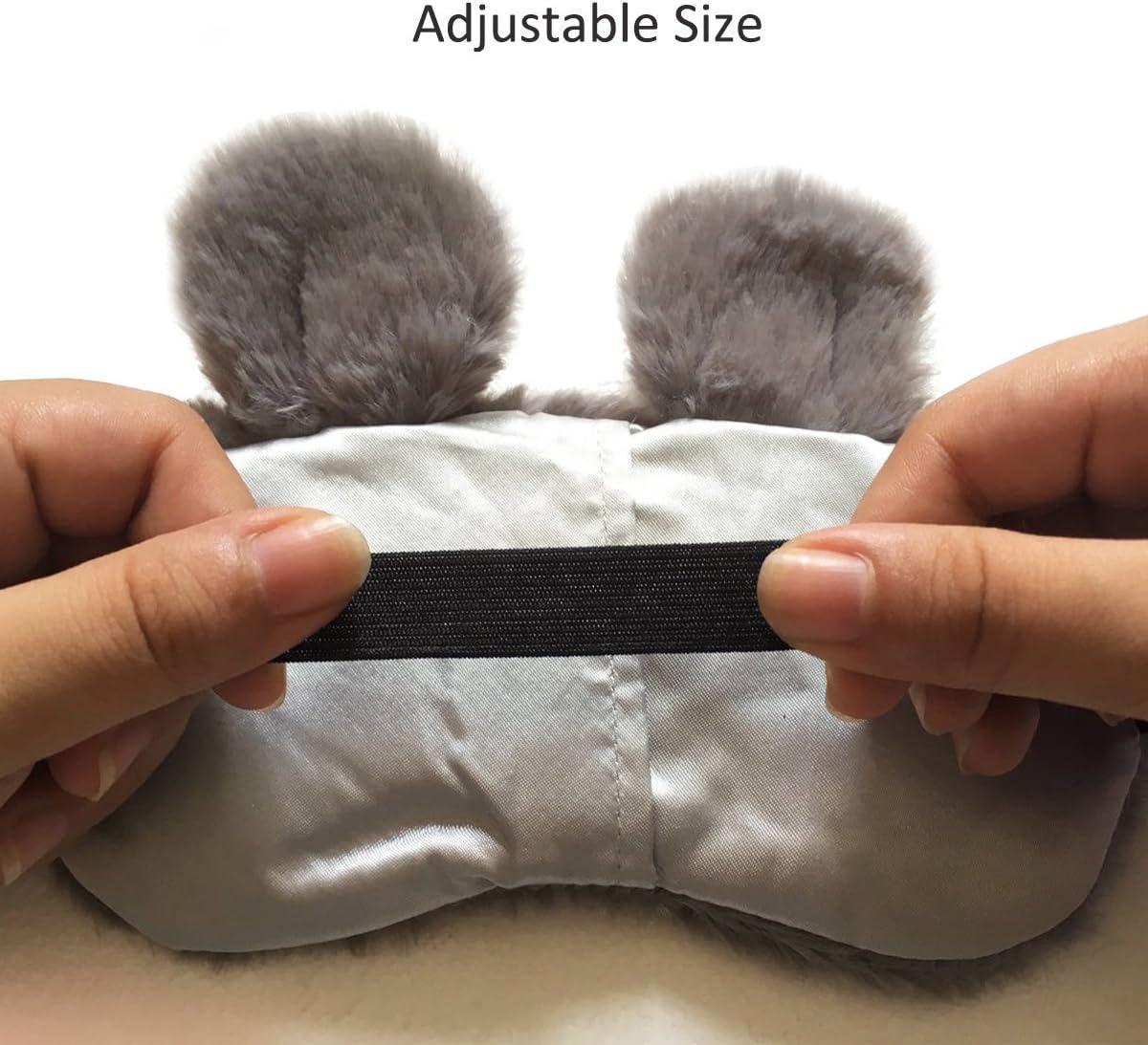Cute 3D Rabbit Eye Mask with Gel Pad for Dry Eye and Puffy Eyes - Gray ...