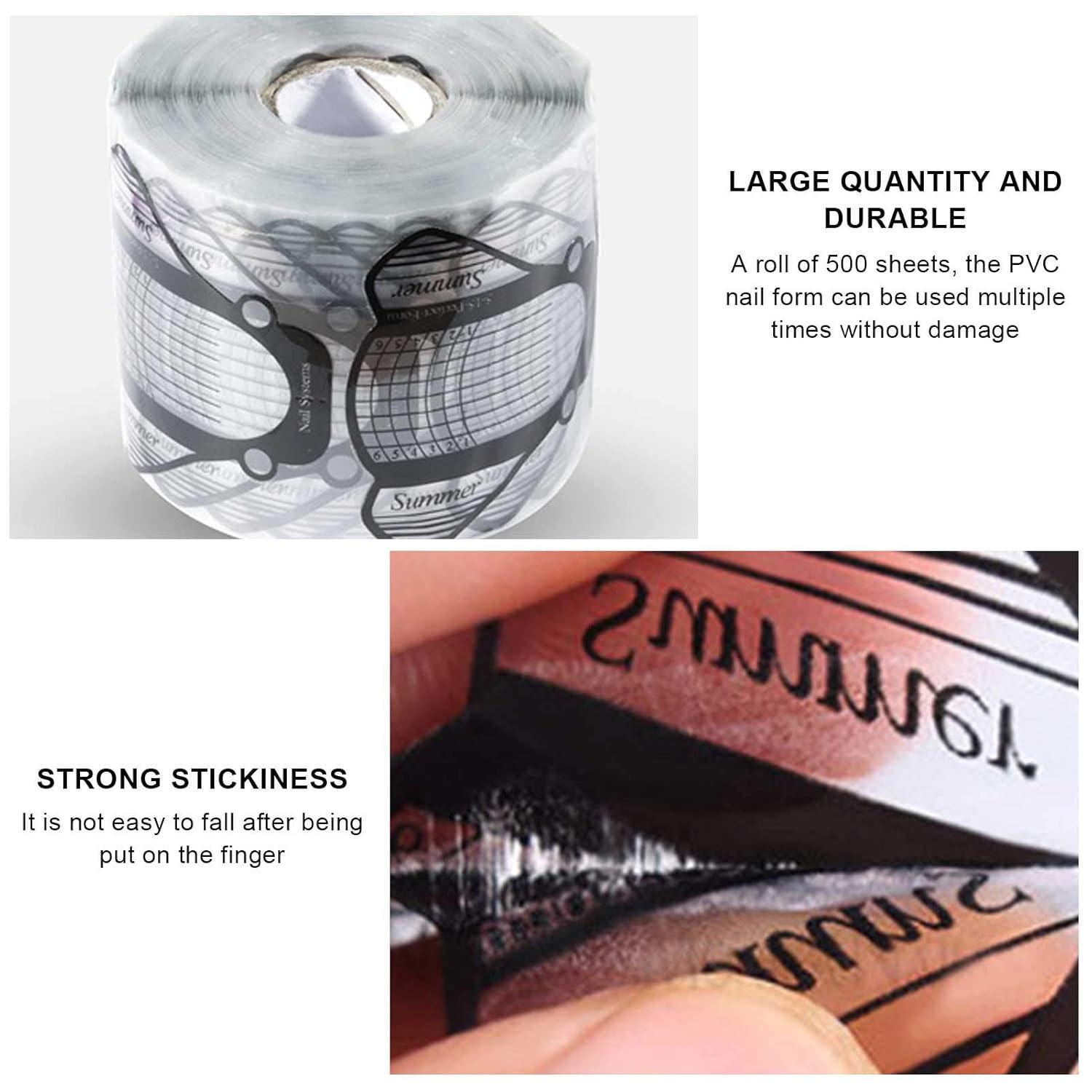 500 Pieces Self-Adhesive Nail Form Stickers | Nail Art Accessories for ...