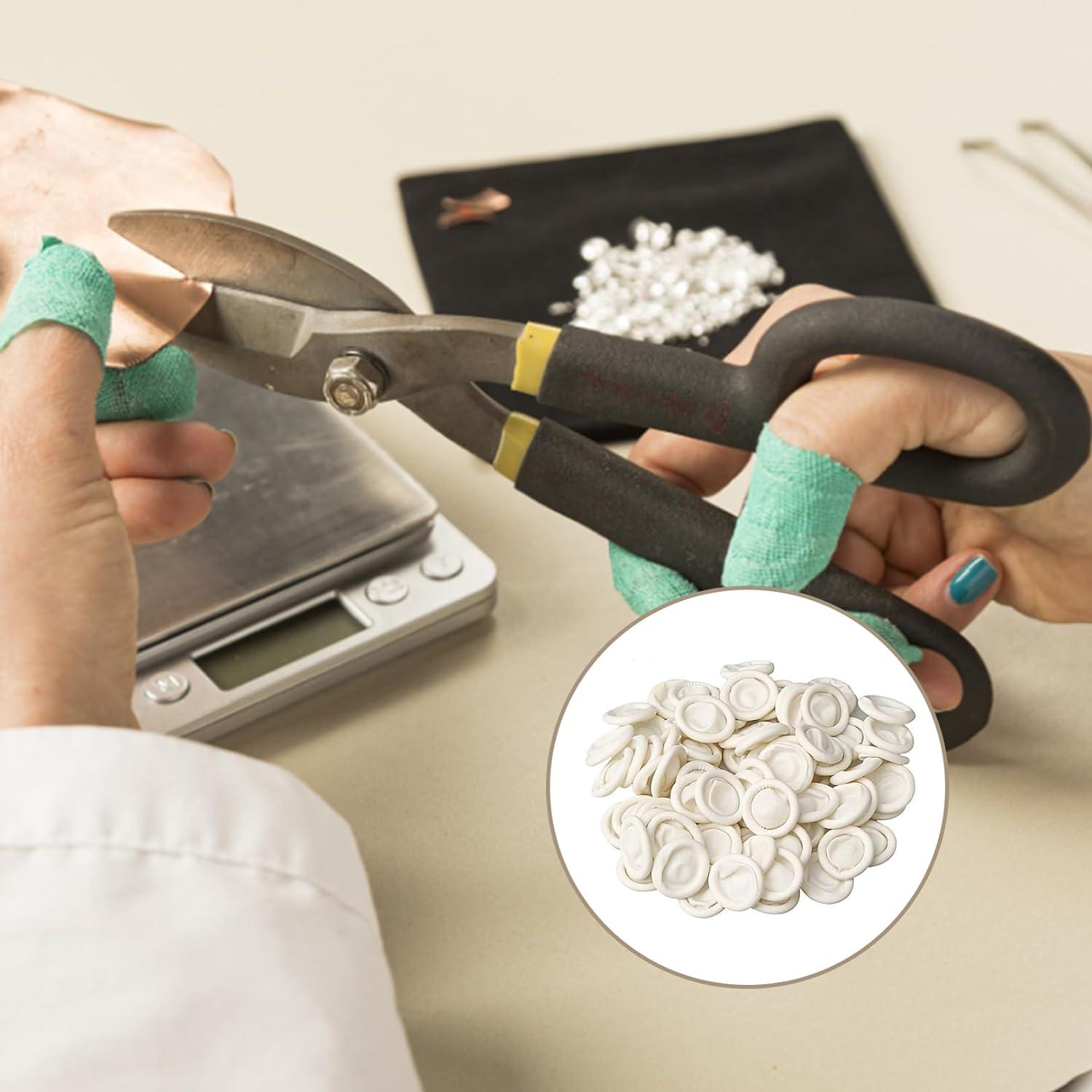 100pcs Latex Finger Cots - Anti-Static Finger Covers for Protection ...