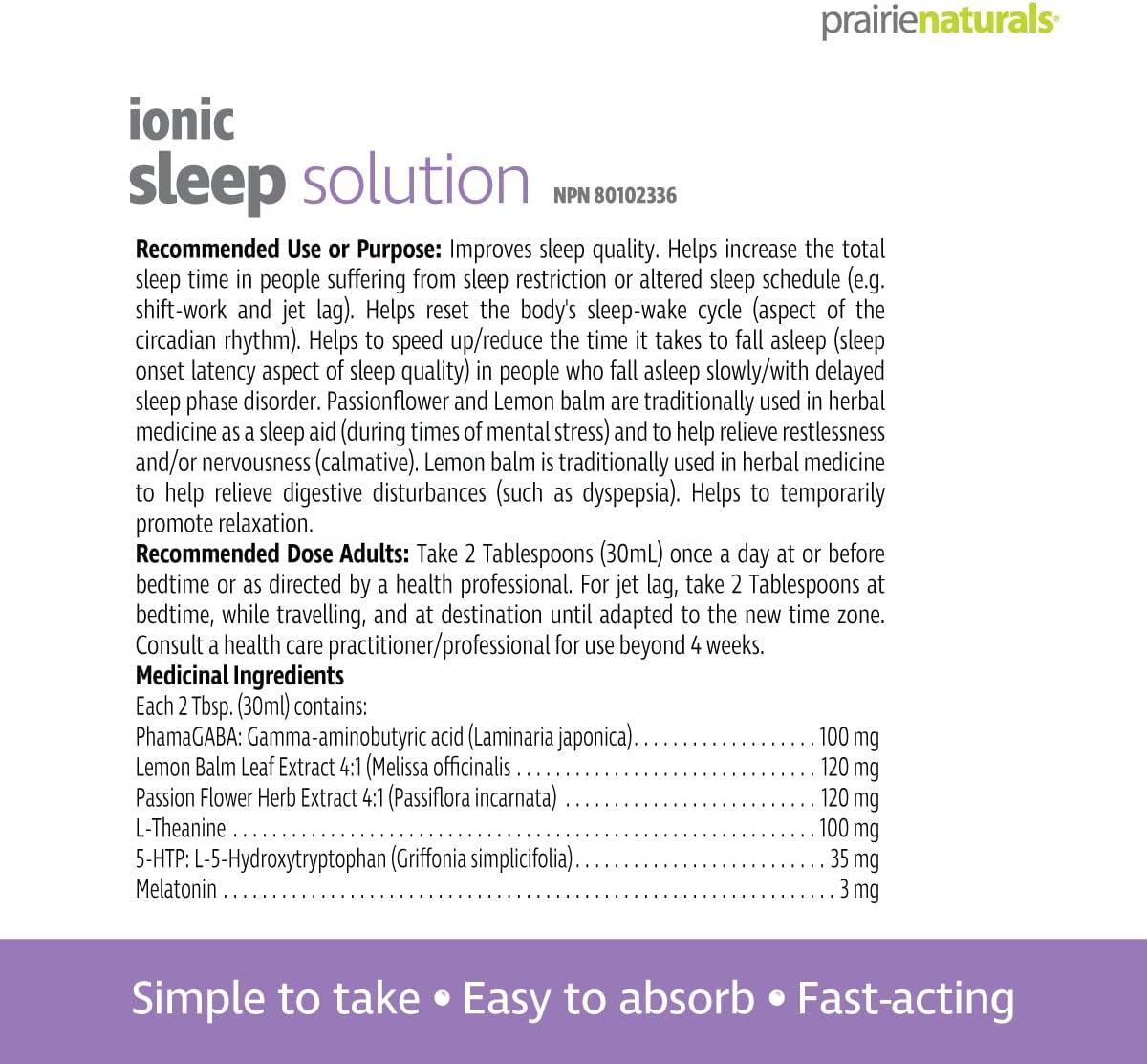 Prairie Naturals Melatonin Sleep Solution 500mL helps relax helps ...