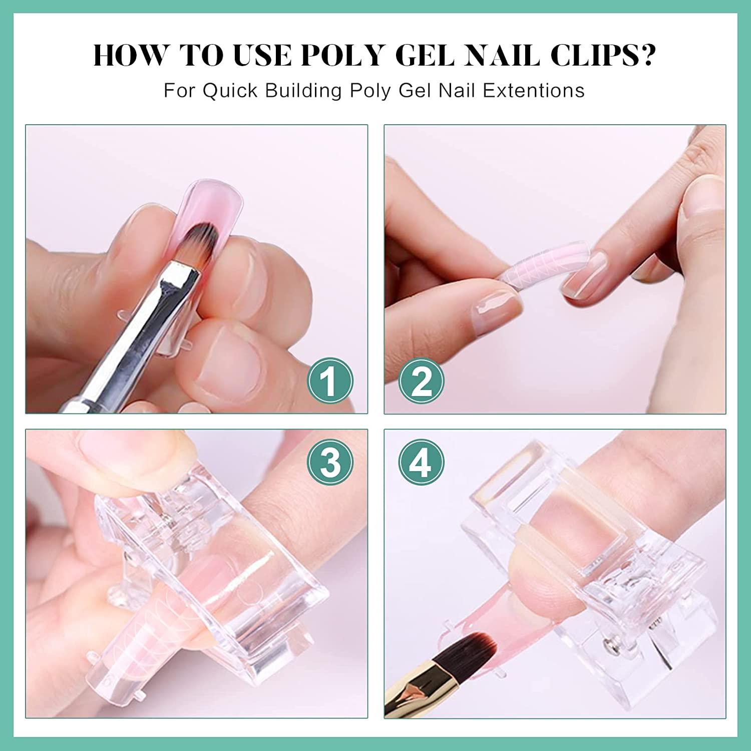 Morovan Poly Gel Nail Kit with 48W LED Lamp and Glitter Prep ...