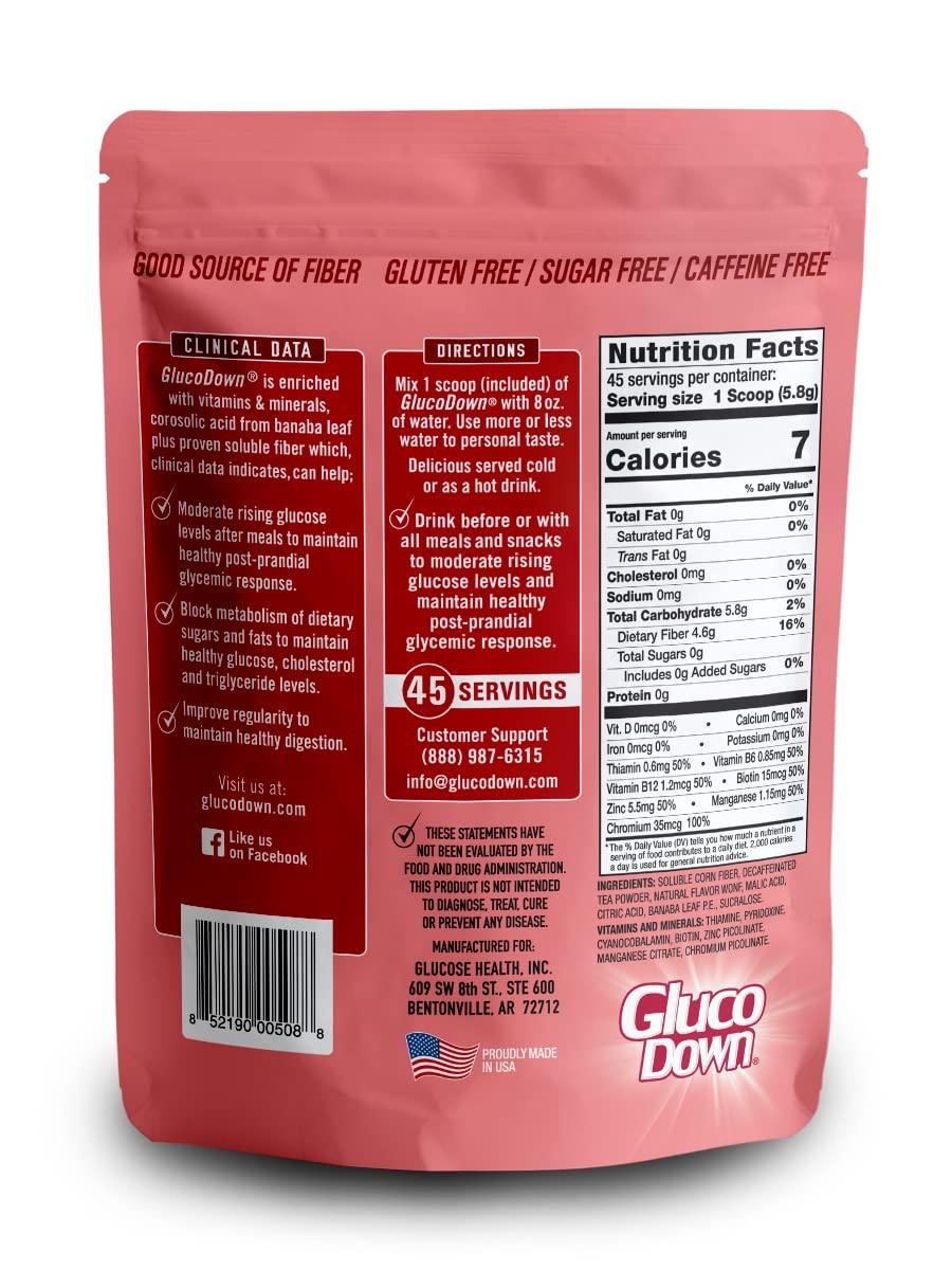 GLUCODOWN Raspberry Tea Mix - Supports Healthy Blood Sugar Levels ...