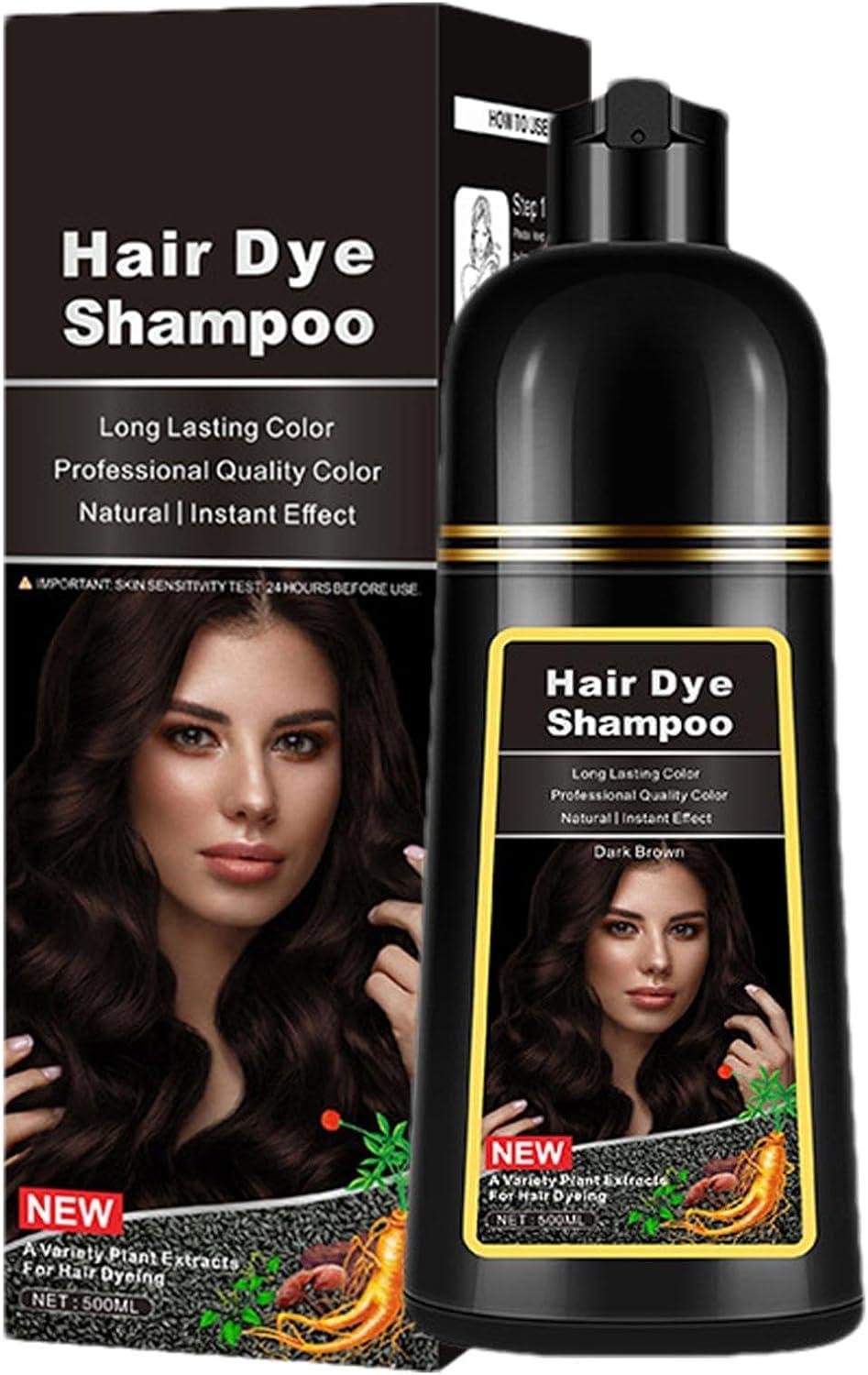 Instant Hair Dye Shampoo Black Dew Hair Color Shampoo Natural Plant ...