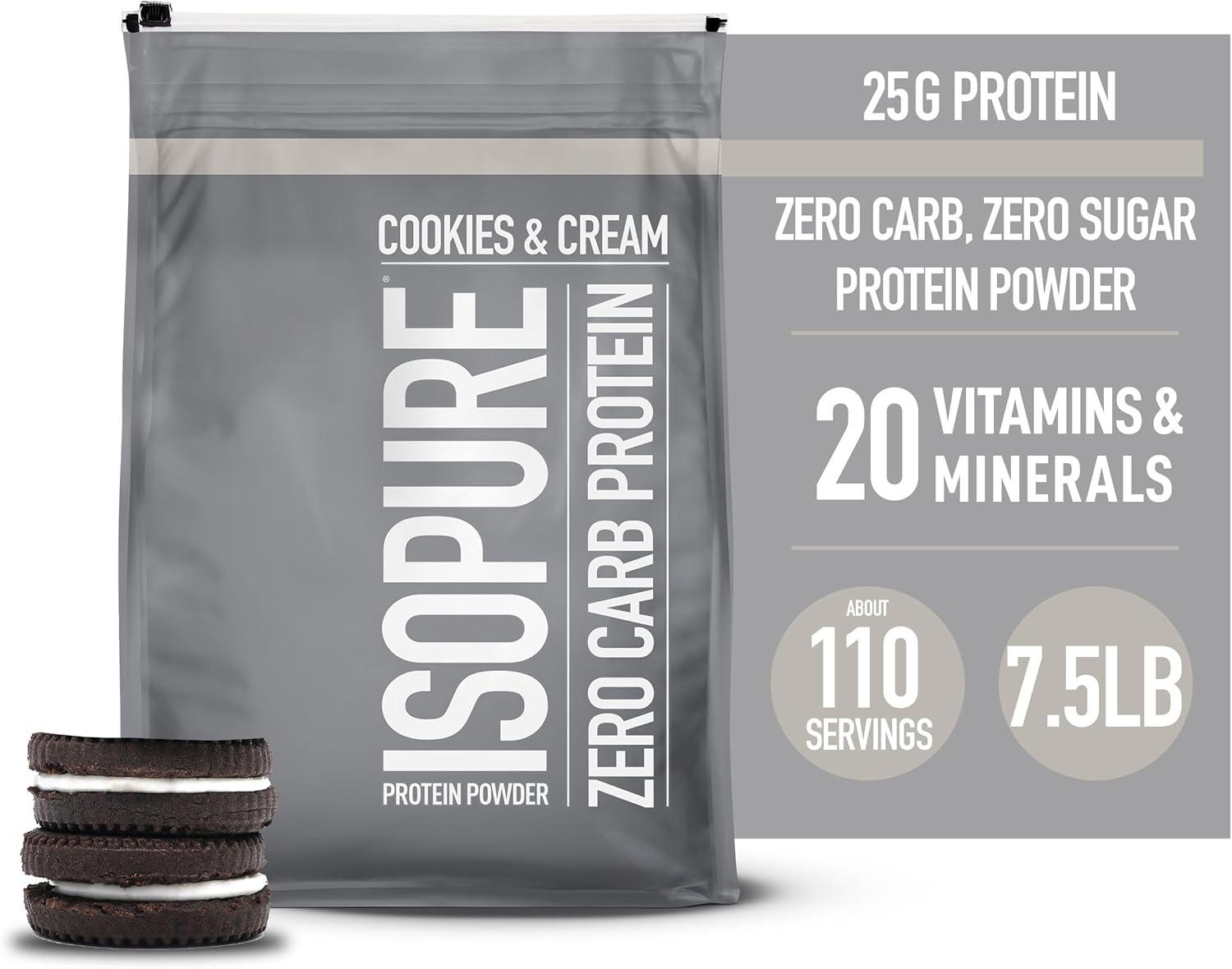 Isopure Zero Carb Protein Powder - Keto Friendly Immune Support with ...