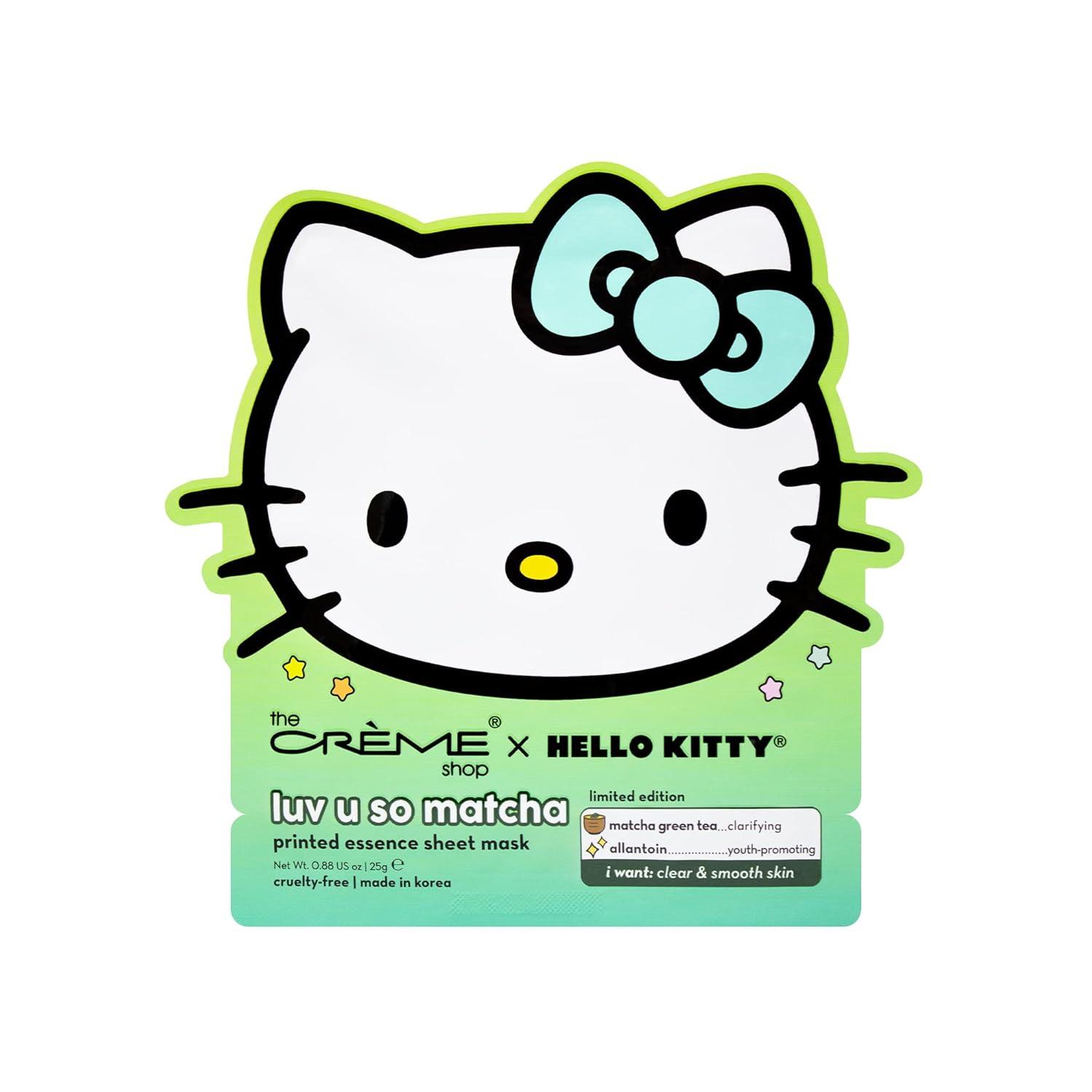 Cr me Shop x Hello Kitty Luv U So Matcha Essence Sheet Mask - 3 Pack ...