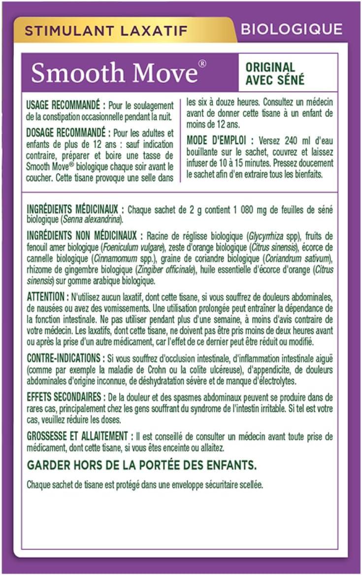 Traditional Medicinals - Organic Smooth Move Laxative Herbal Tea ...