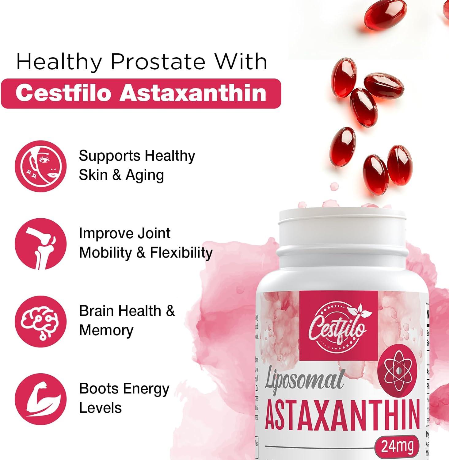 Liposomal Astaxanthin 24mg Supplement - Skin & Eye Health Antioxidant ...