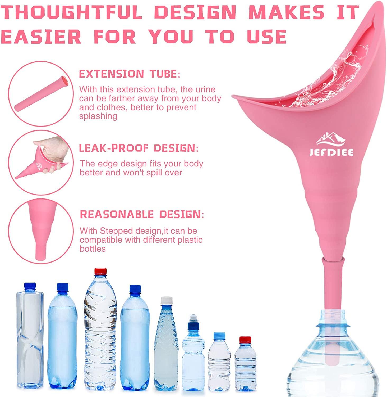JefDiee Female Urination Device - Reusable Silicone Pee Funnel for ...