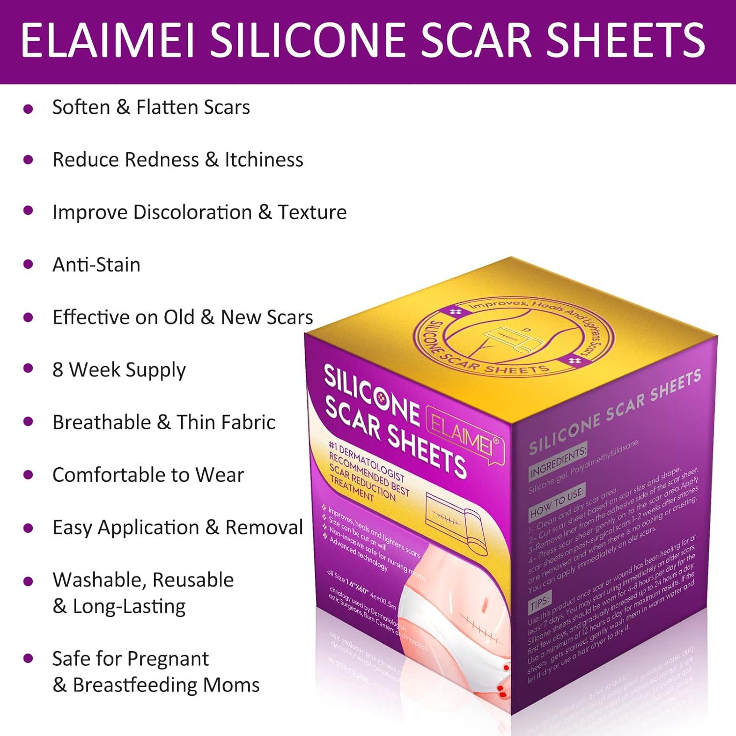 Silicone Scar Sheets - Clear Invisible Tape for Surgical C-Section ...