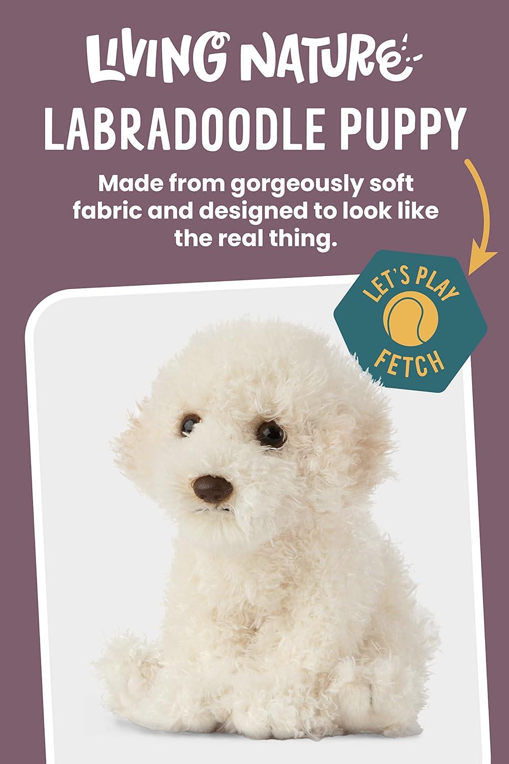 Living Nature Labradoodle Puppy Plush 16cm - Realistic & Eco-Friendly ...