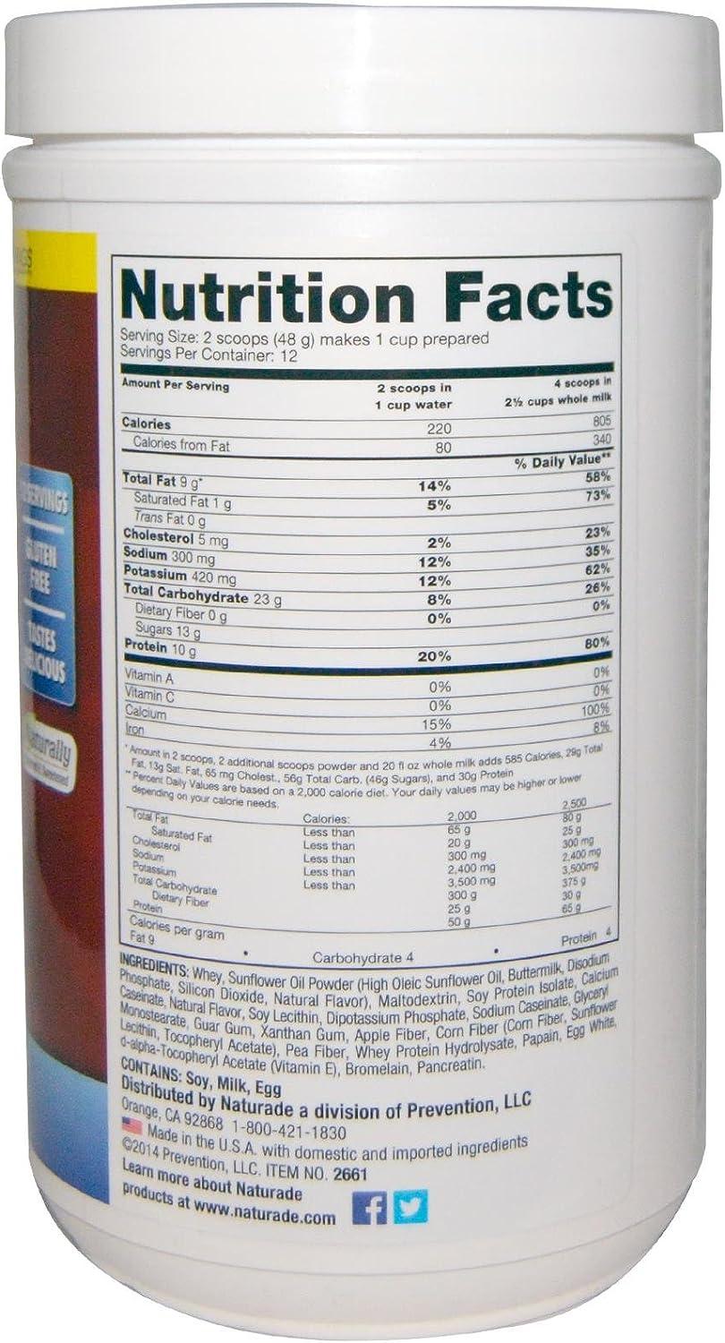 NATURADE Sugar Free Weight Gain Powder 20.3 OZ - Healthy Muscle & Mass ...