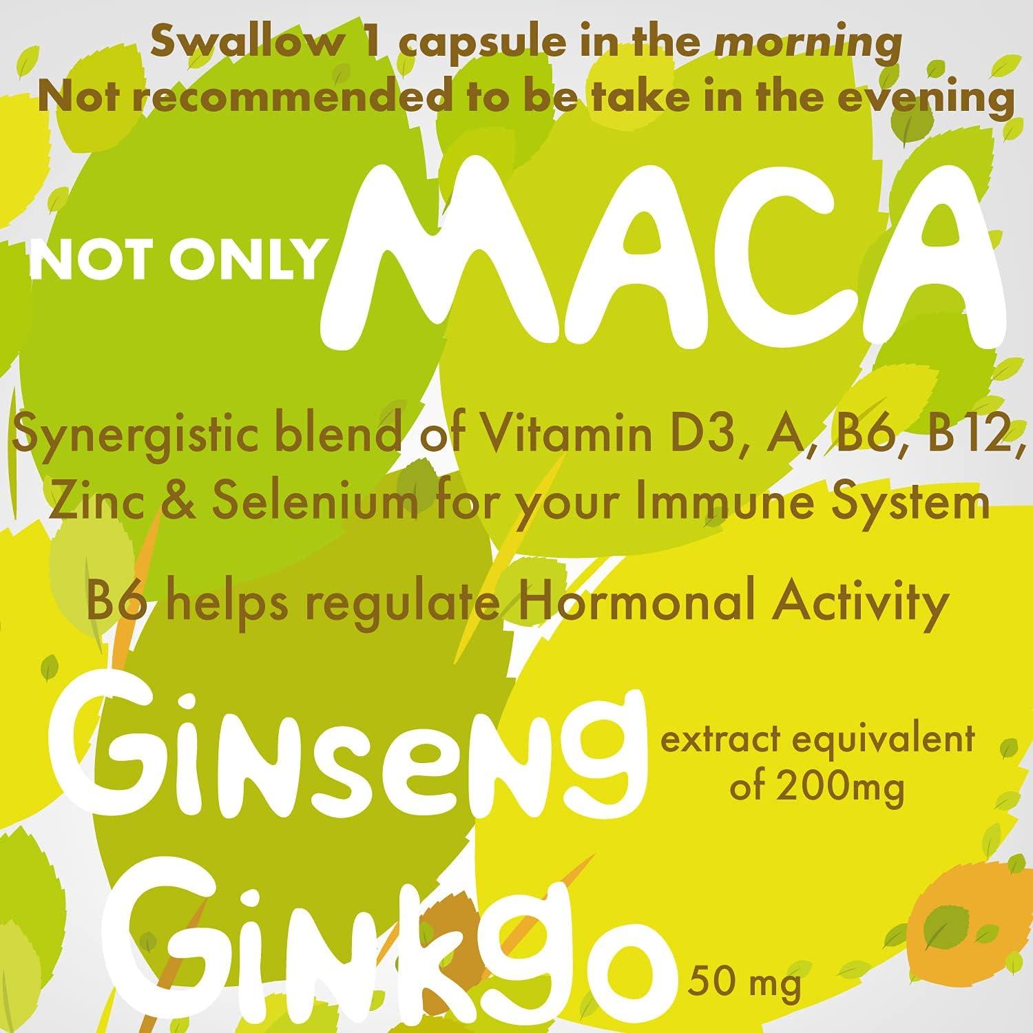 360 Capsules Maca Root & Korean Red Ginseng Complex with Ginkgo Biloba ...