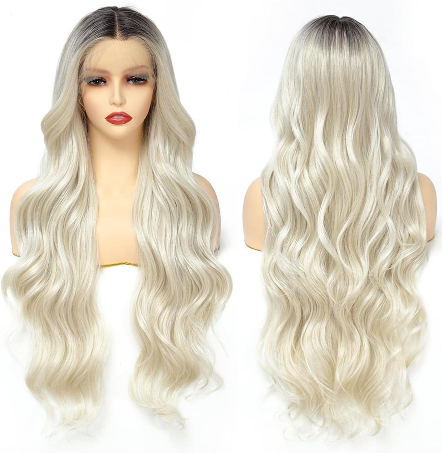 X-Tress 28 Curly Lace Front Wig in Ombre 613 - Synthetic Fiber, Natural ...