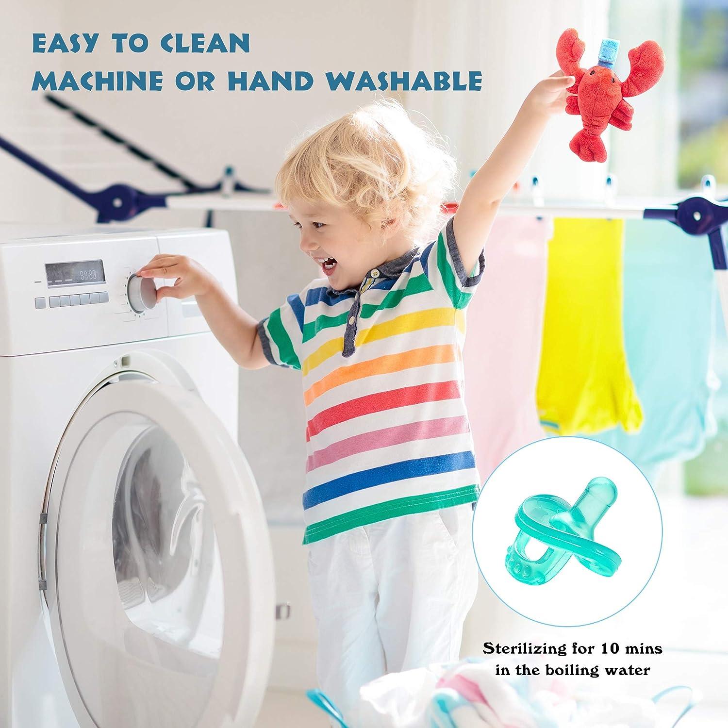 Plush Lobster Pacifier Holder - Soothie Snuggle Pacifier with Stuffed ...