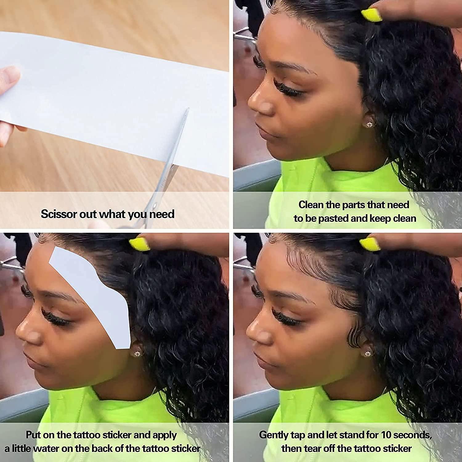 Onpep 20 Styles Hair Tattoo Stickers - 20Pcs Temporary Waterproof ...