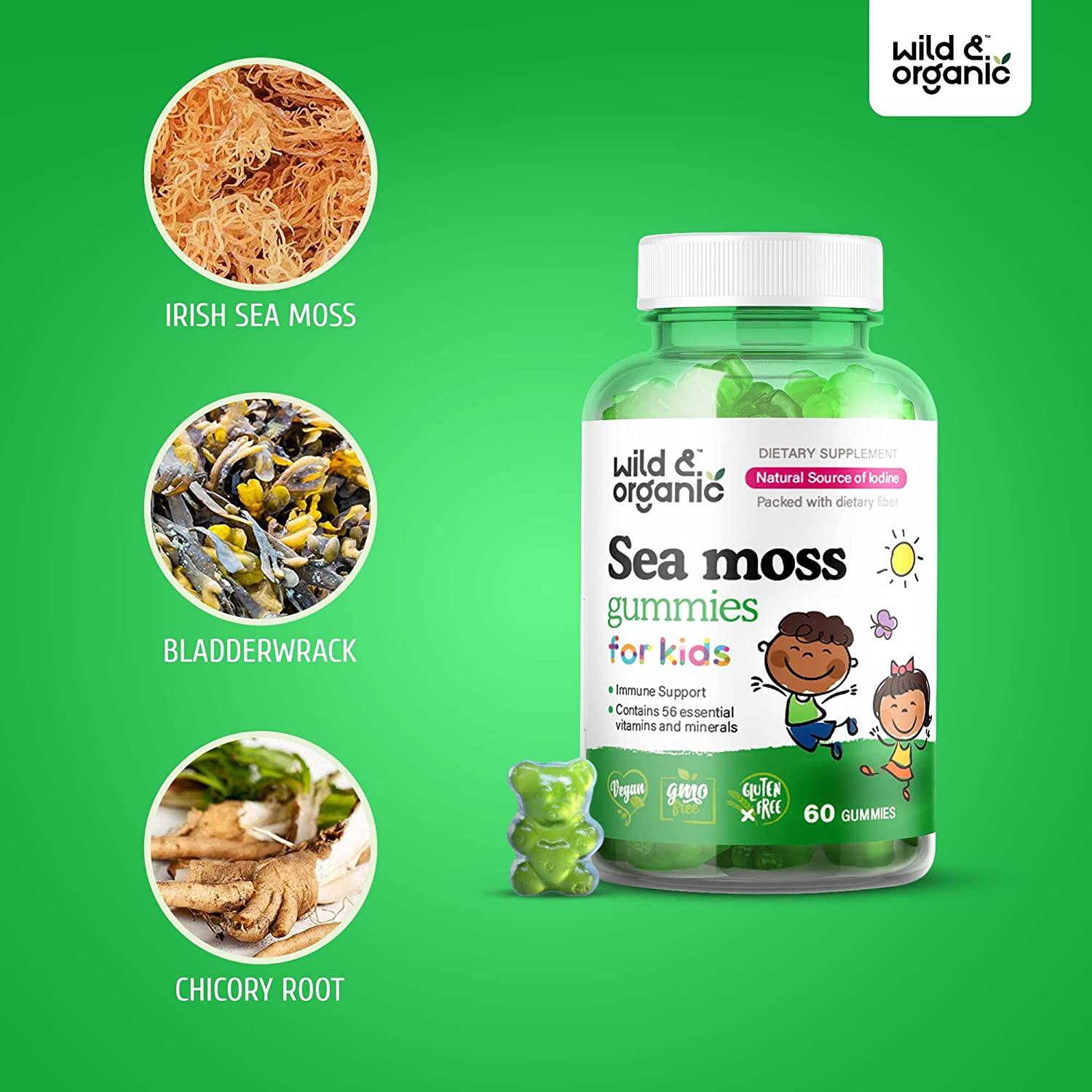 Organic Sea Moss Gummies for Kids - Immune Support & Thyroid Health ...